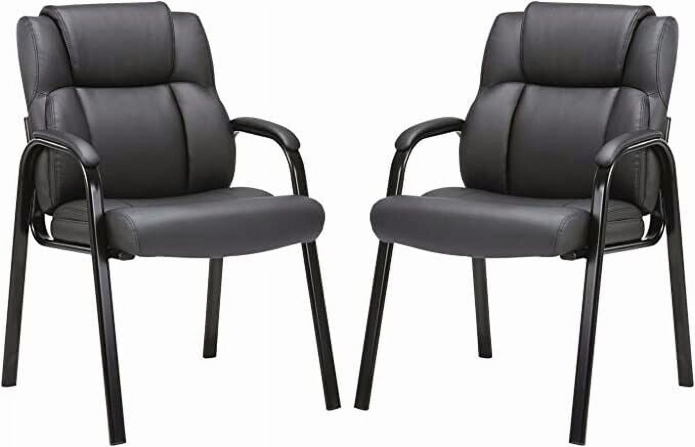 WOBLUU 2 - Pack Leather Guest Chairs Office Desk Side Chairs for ...