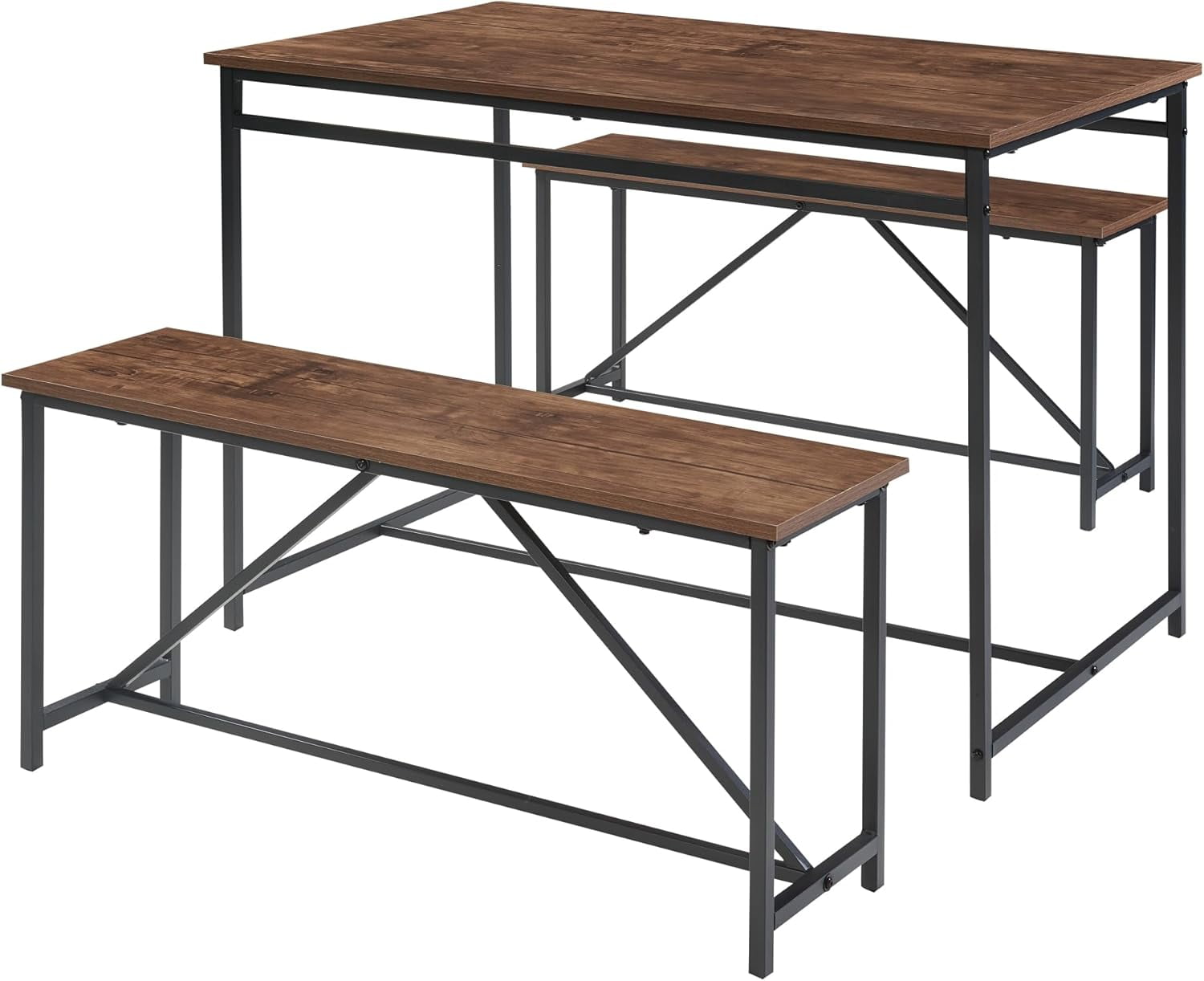 WOBLUU 3 Piece Dining Room Table Set 43 Inch Kitchen Table with Two ...