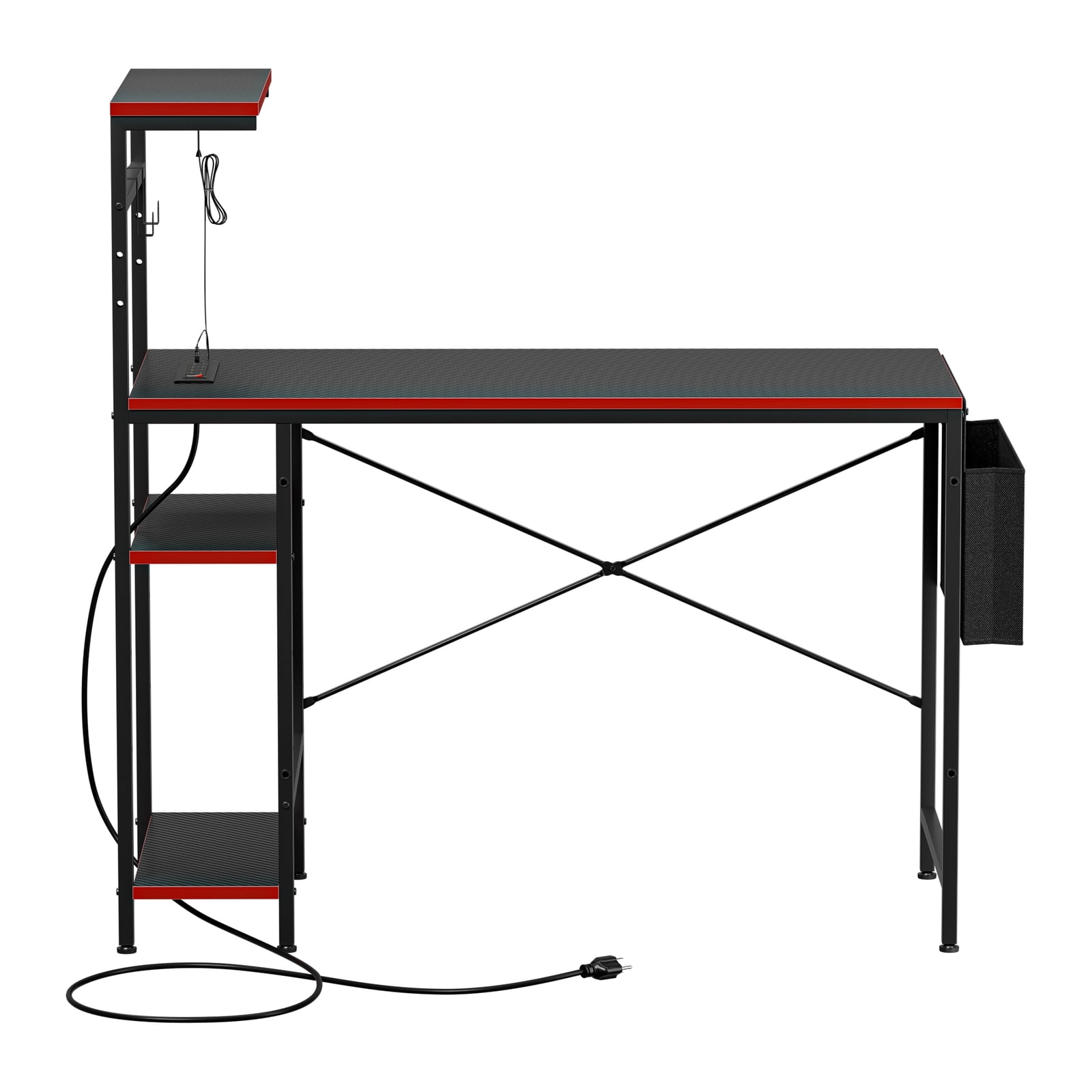 WOBLUU 44 - Inch Gaming Desk Integrated Power Outlet, Eye - Catching ...