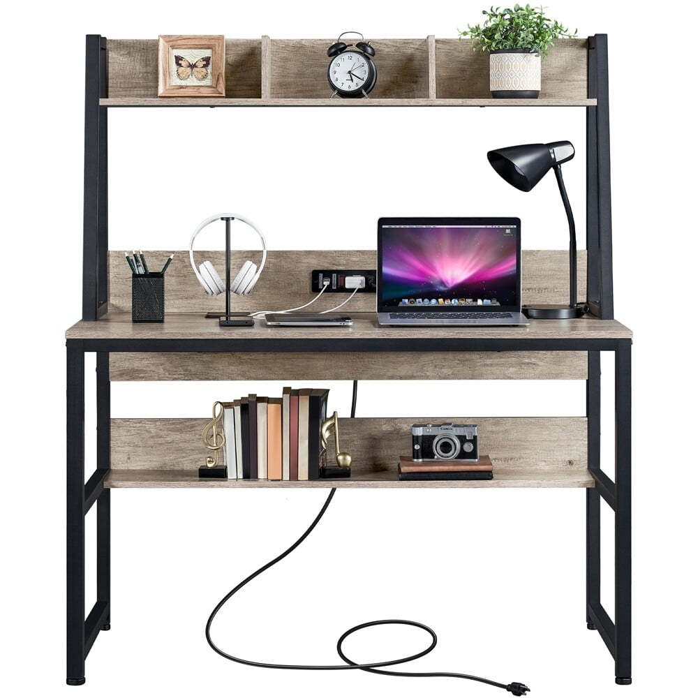 WOBLUU 47 - Inch Large - Scale Home Office Computer Desk Features an ...