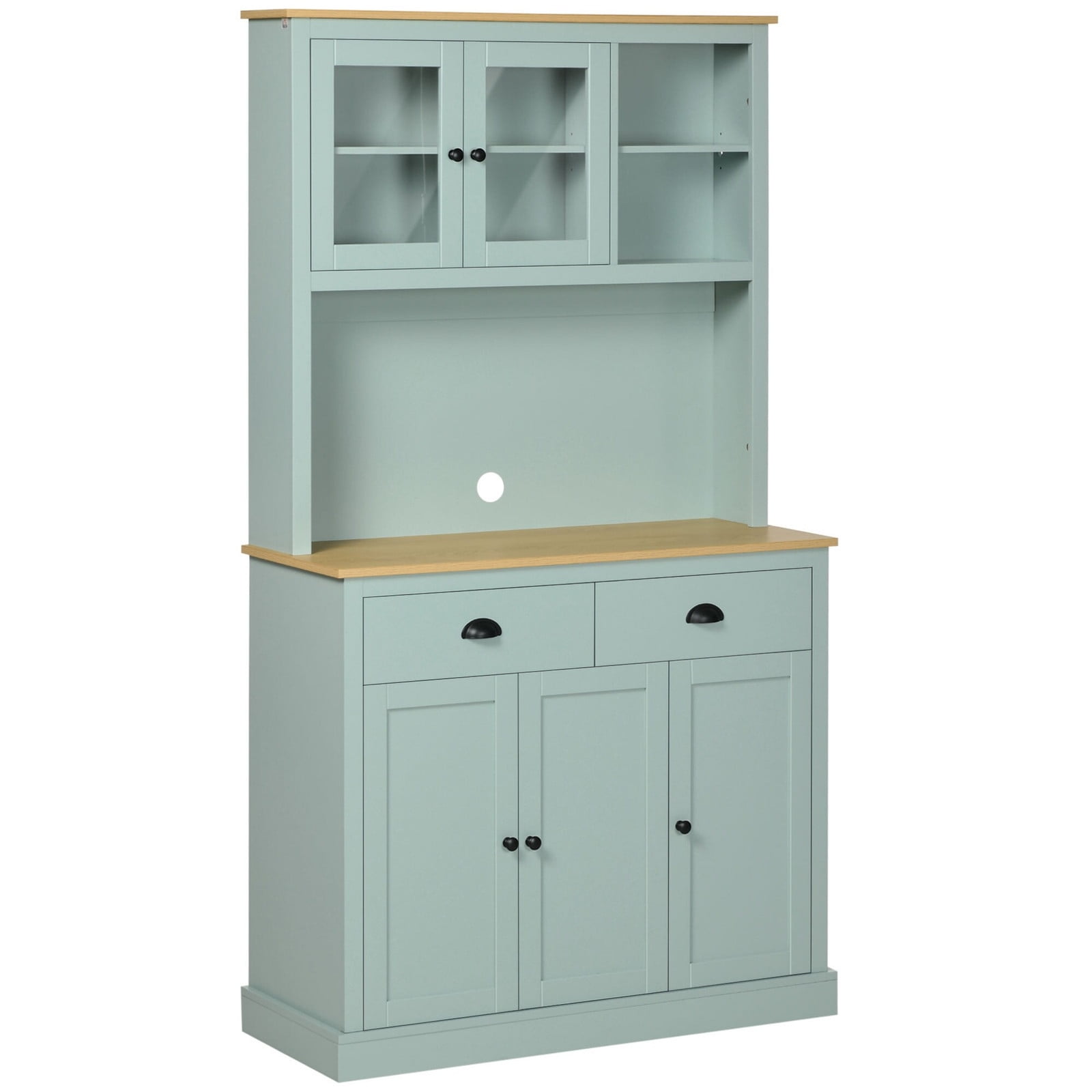 WOBLUU 71" Freestanding Pantry A Grand Kitchen Buffet with Hutch ...