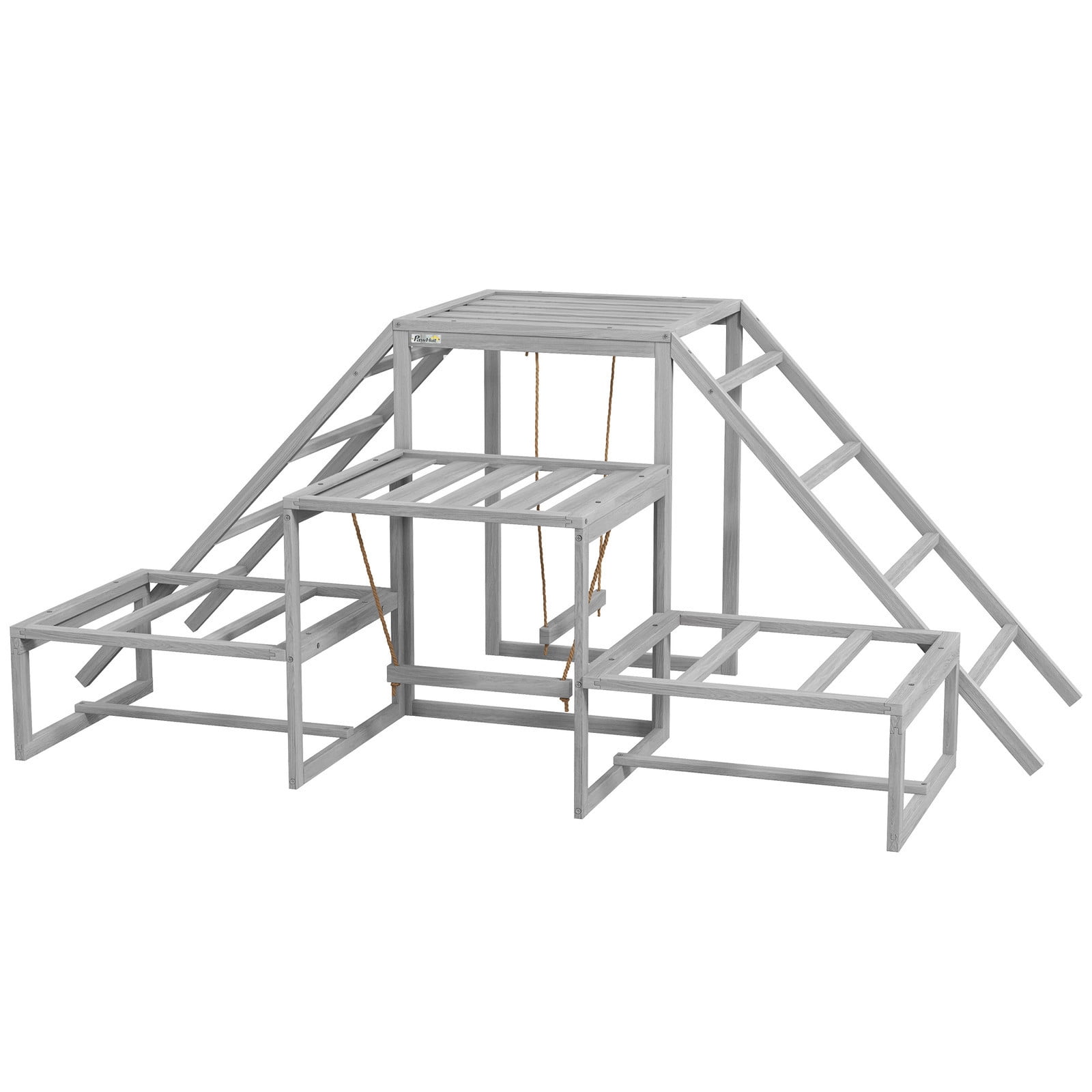 WOBLUU Chicken Toys for Coop Chicken Swing Set w/ Ladder Platforms ...