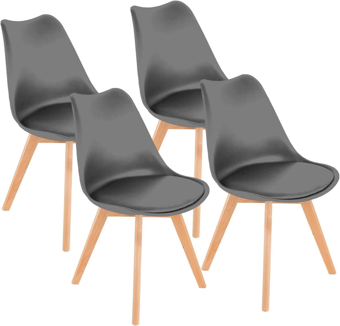 WOBLUU High - Quality Set of 4 Mid - Century Modern DSW Dining Side ...