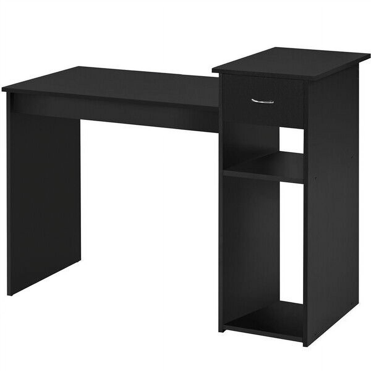 WOBLUU Home Office Computer Desk with Storage Drawer and Monitor Stand ...