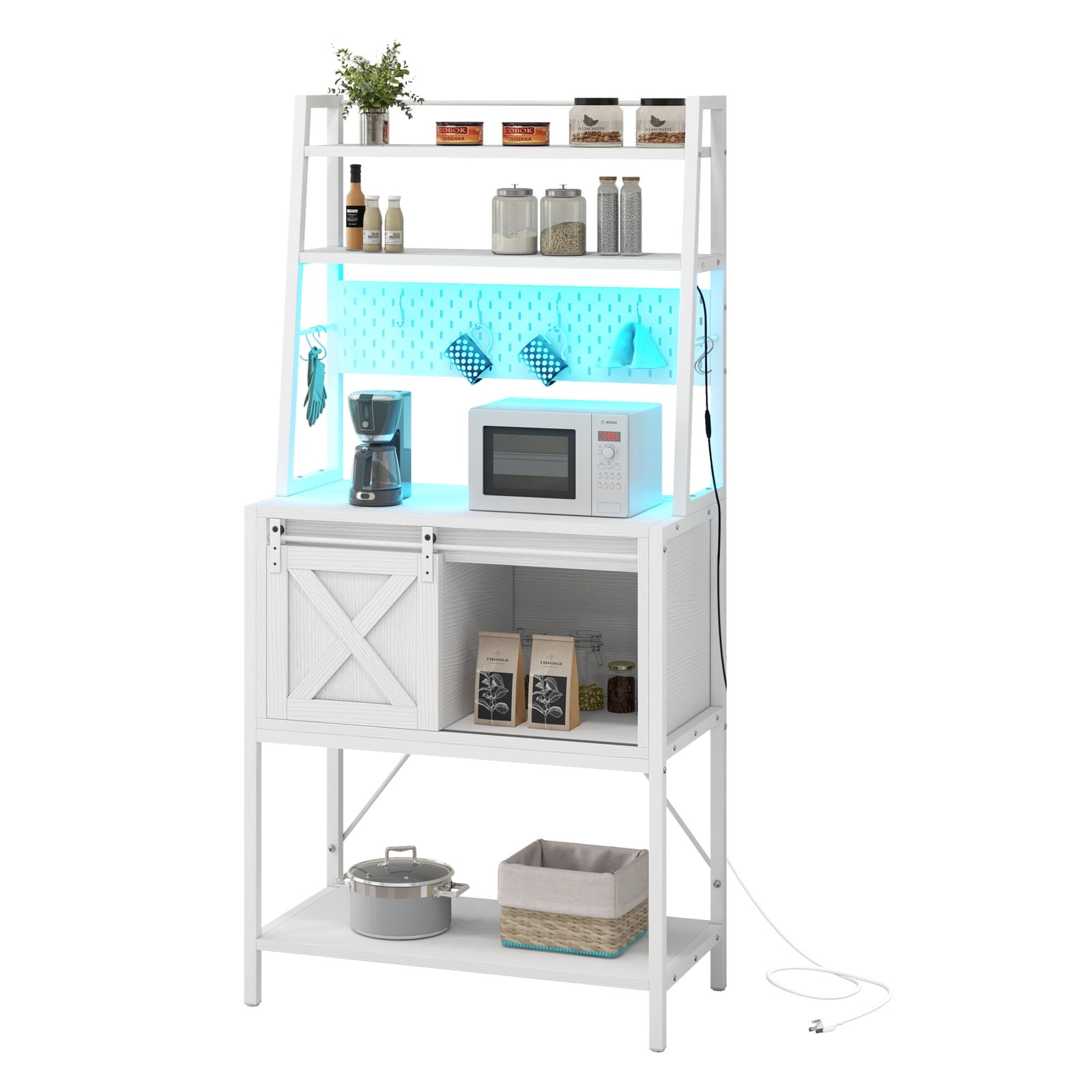 WOBLUU Multi - functional Kitchen Bakers Rack Transformed into a ...