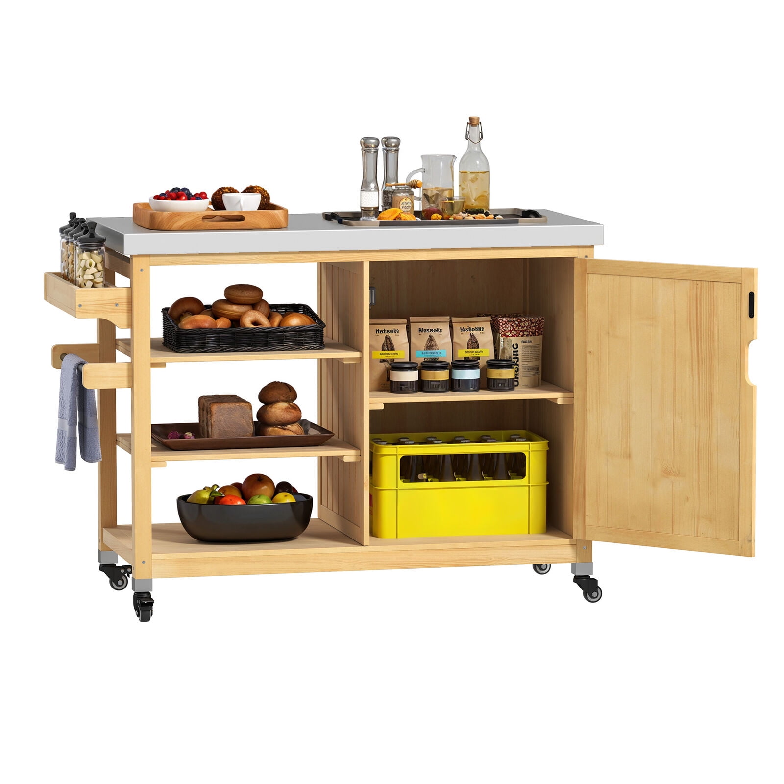 WOBLUU Outdoor Grill Carts Boasting Storage Cabinet - Perfect for Food ...