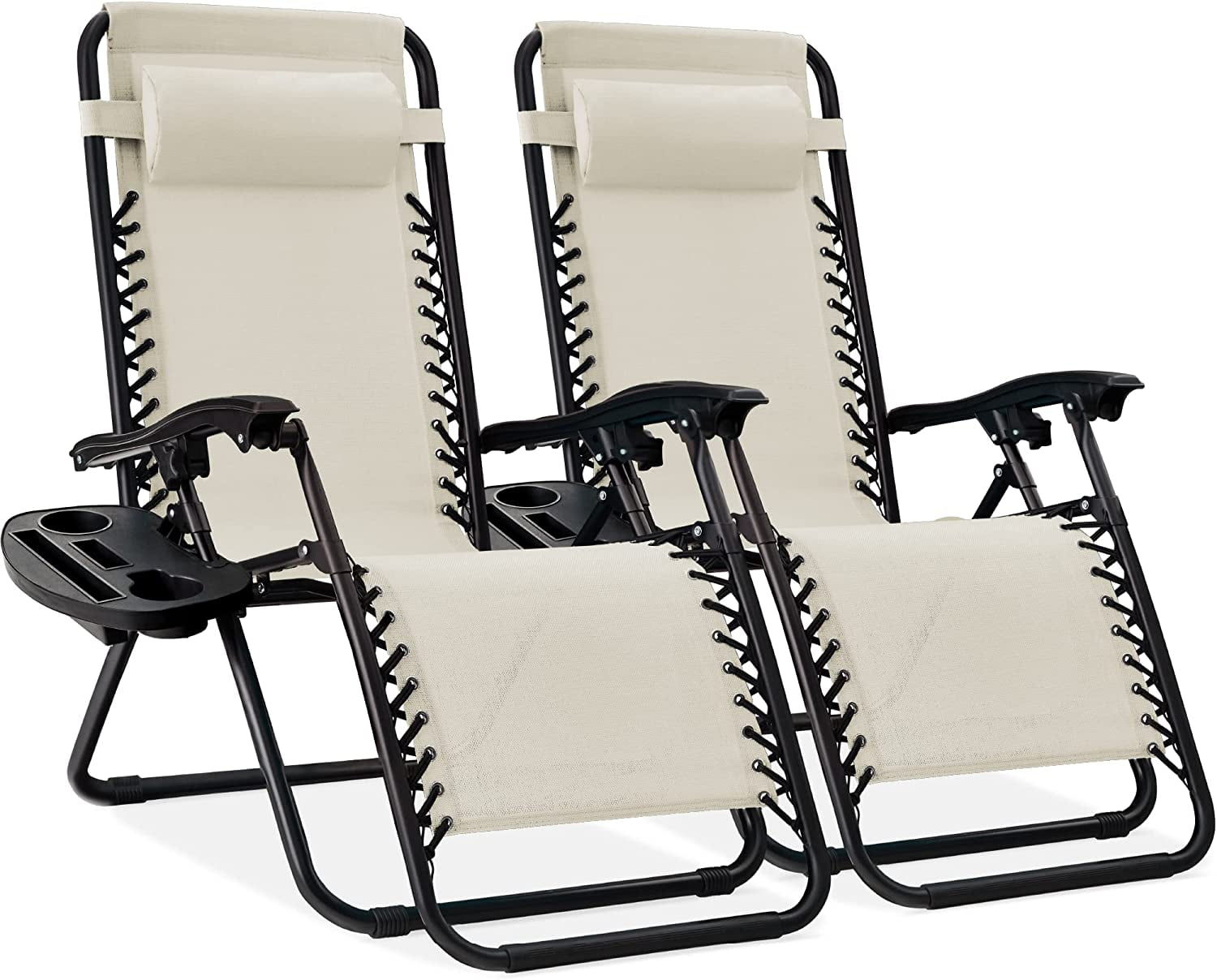 WOBLUU Premium Pair of Zero Gravity Lounge Recliners for Patios ...