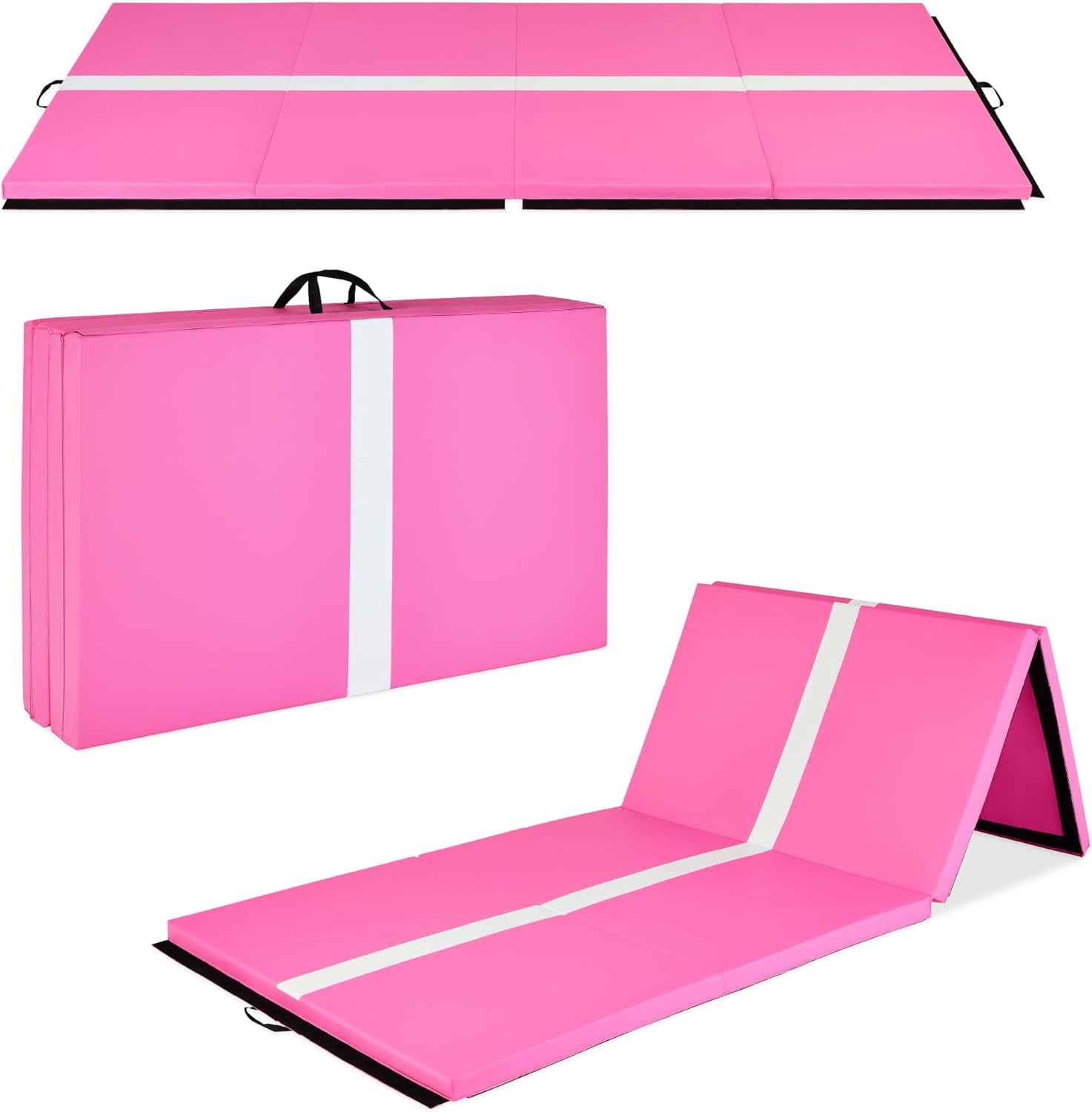 WOBLUU Superior Quality 10ft x 4ft x 2in 4-Panel Foldable Gym Mats: The ...