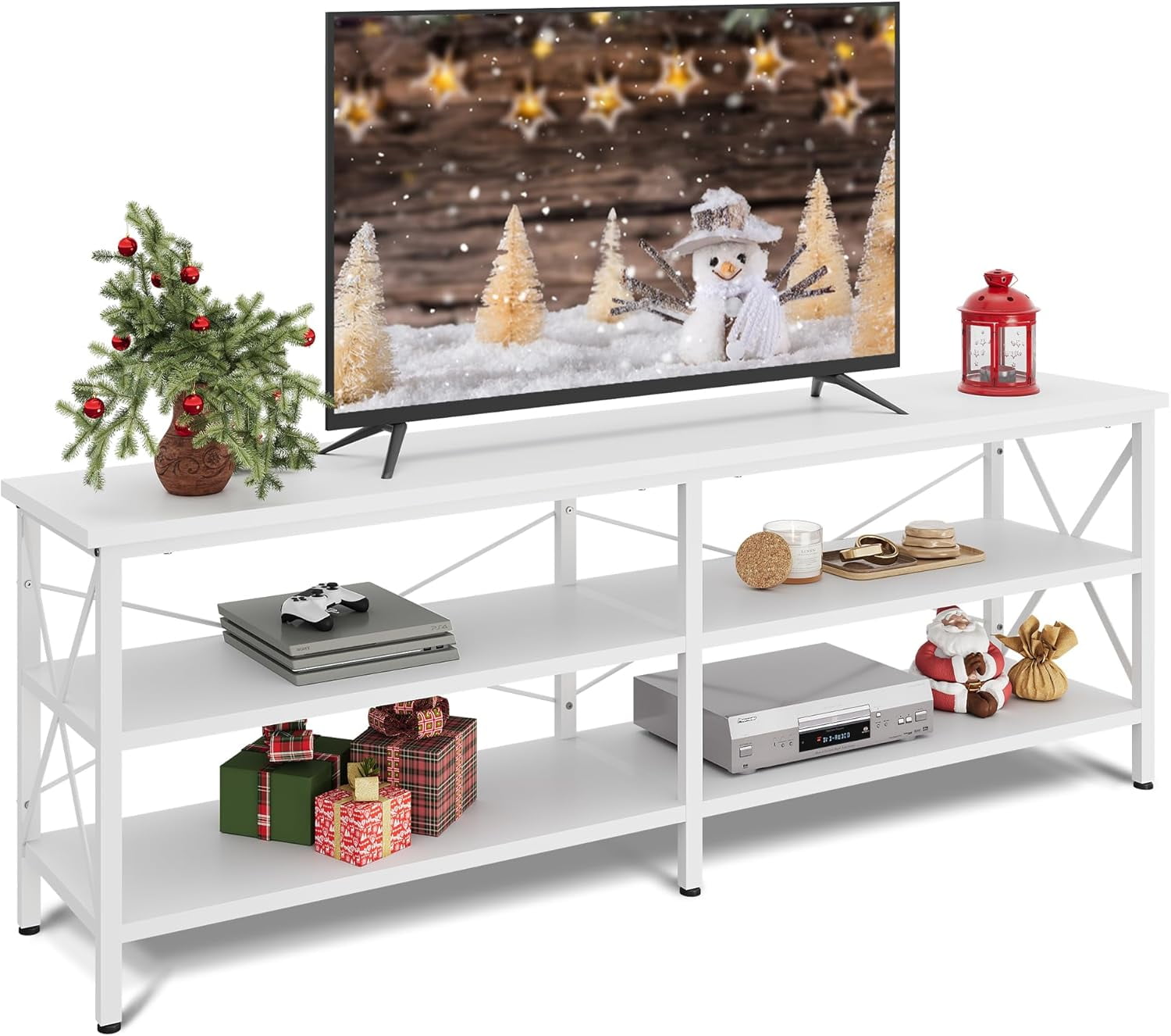 WOBLUU TV Stand up to 70 Inch TV, 63" Entertainment Center, TV Media ...