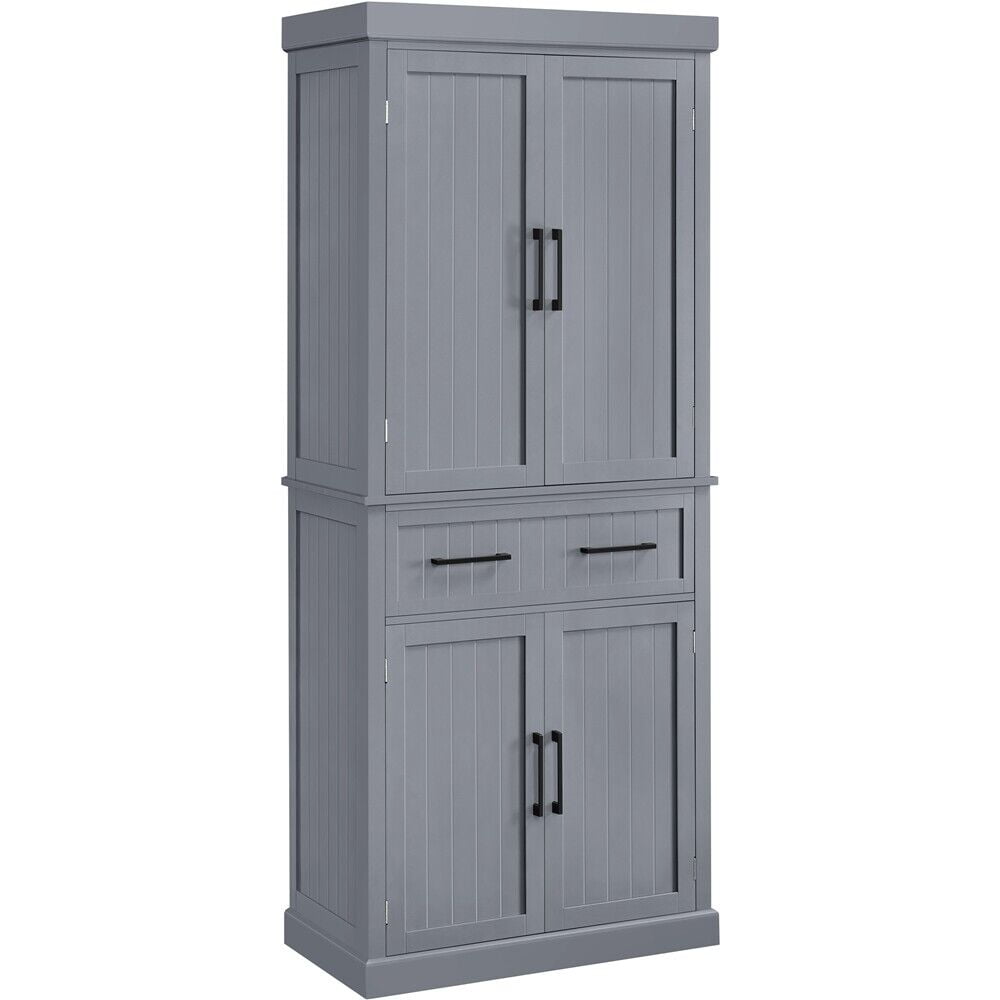 WOBLUU Versatile Kitchen Pantry Storage Cabinet and Cupboard with a ...