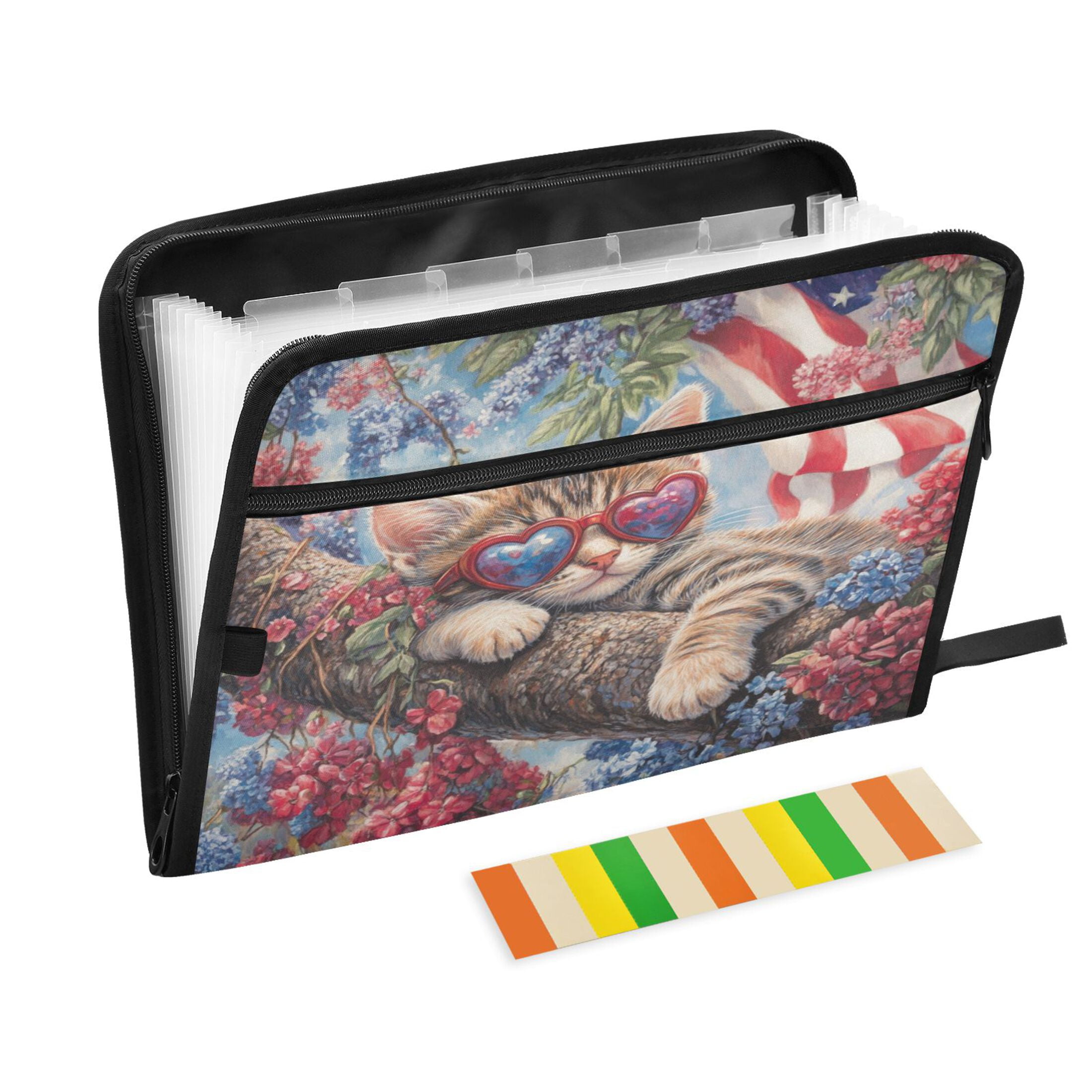 WOBOGO 4th Of July Cat Expanding File Folder Letter Size Accordion ...