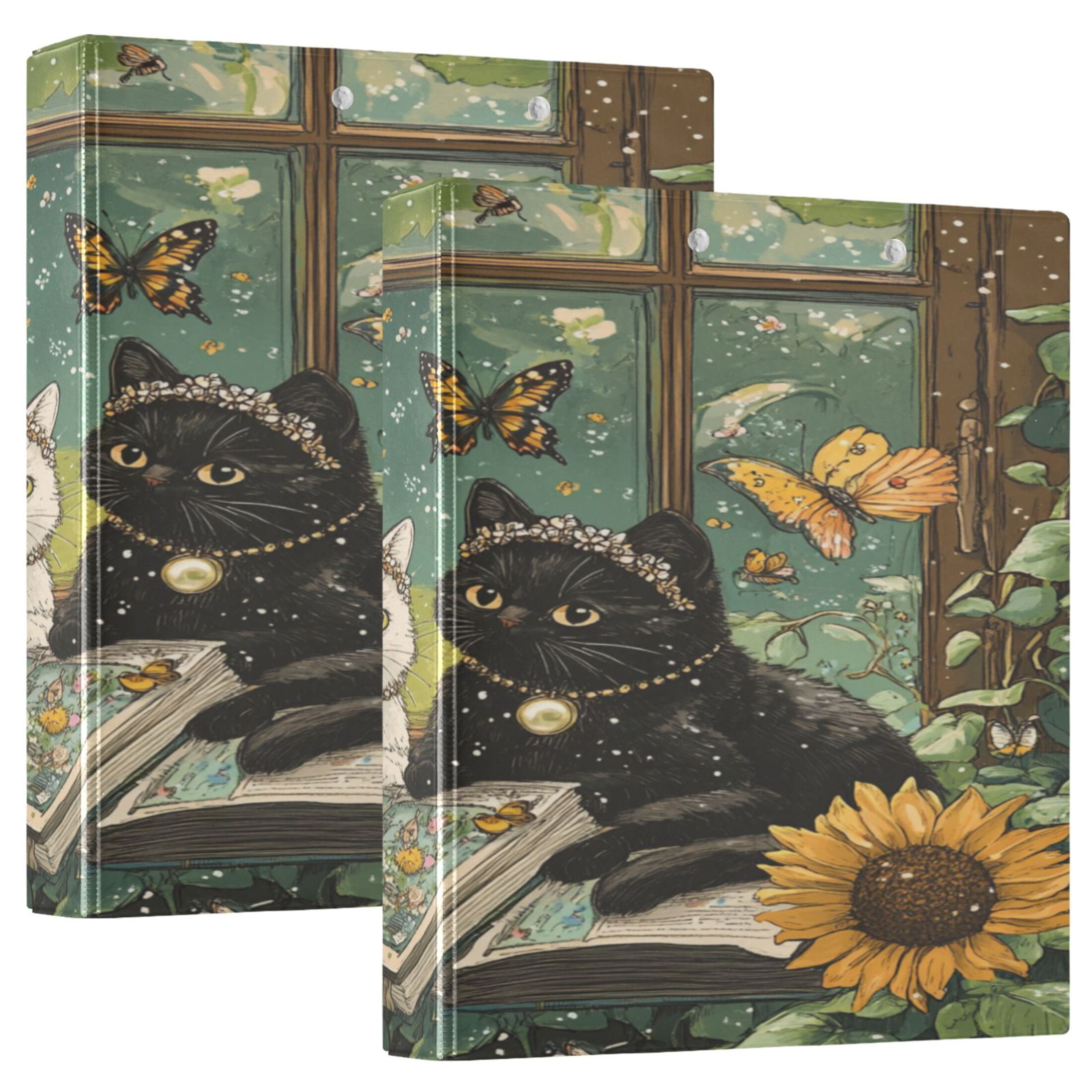 WOBOGO A Collage Of Two Cats File Folders Extra Large Capacity to Hold ...