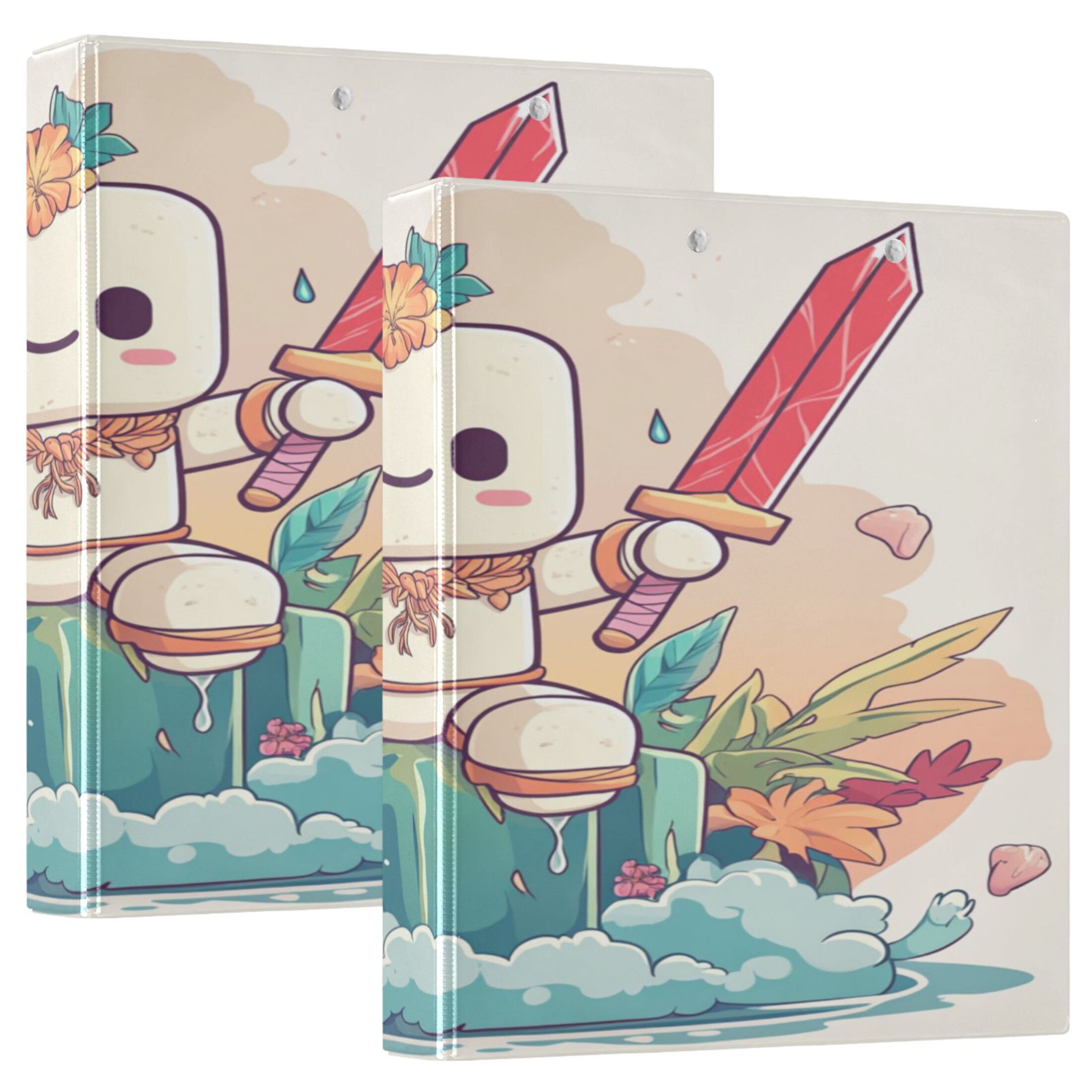 WOBOGO A Cute Marshmallow Man File Folders Extra Large Capacity to Hold ...