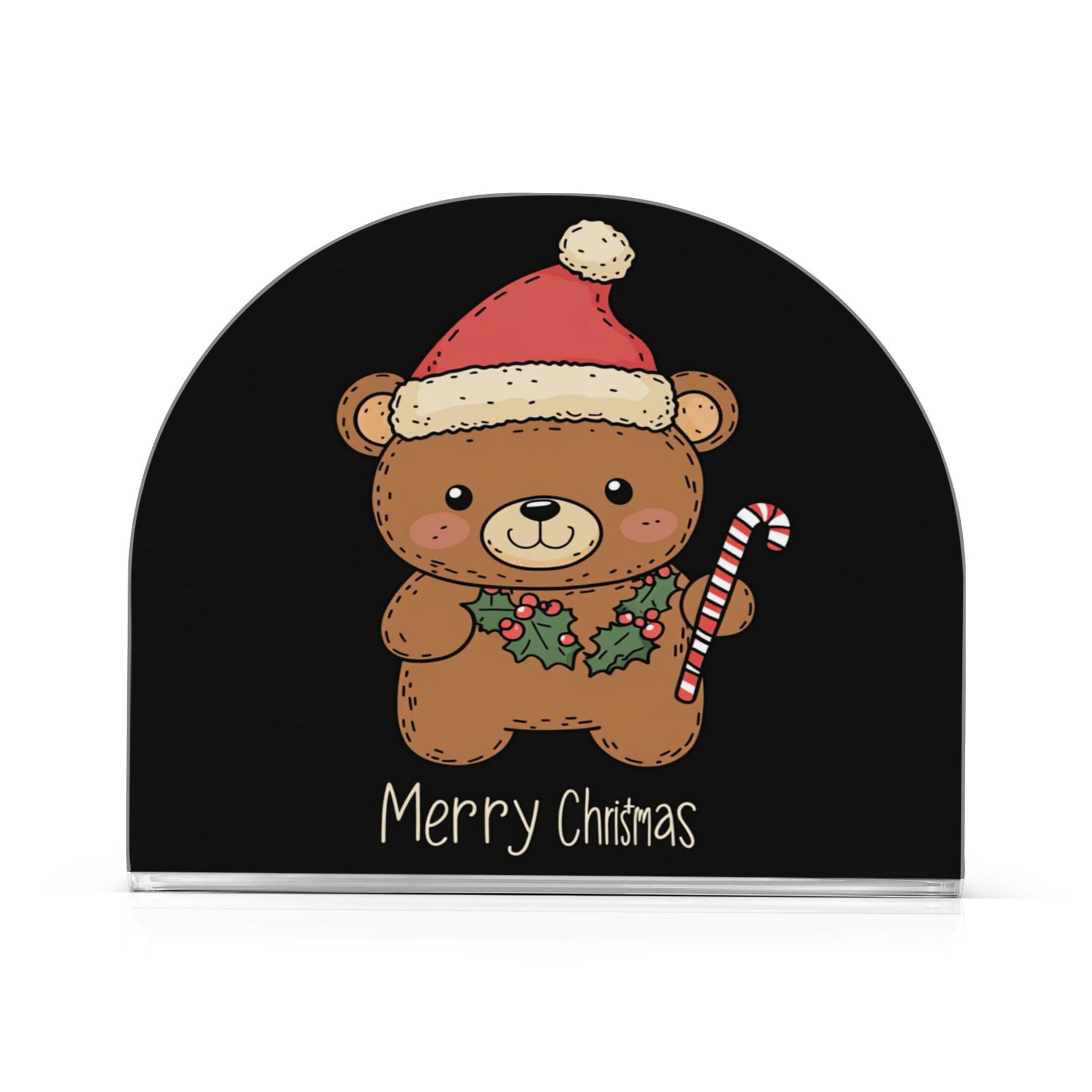 WOBOGO A Cute Teddy Bear Clear Acrylic Napkin Holder Kitchen Tissue ...