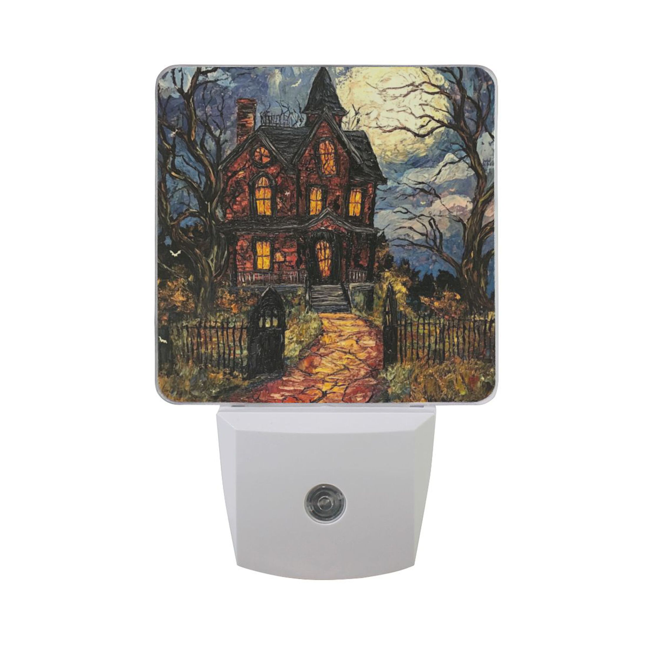 WOBOGO A Haunted House LED Night Light 2 Pcs Set 0.5 Watt Wall Plug in ...