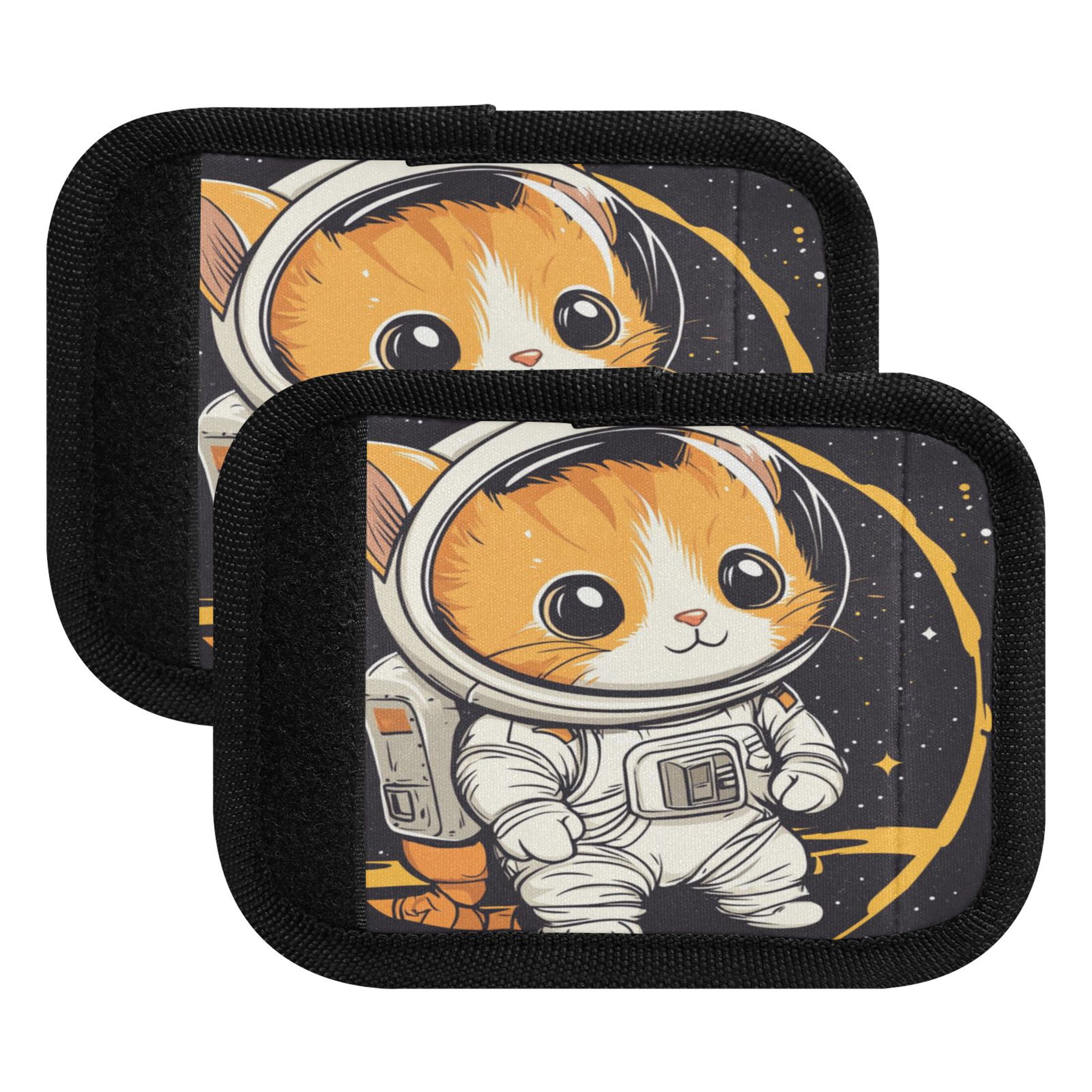 WOBOGO A Kitten in Outer Space Luggage Handle Wrap 2Pcs Made of ...