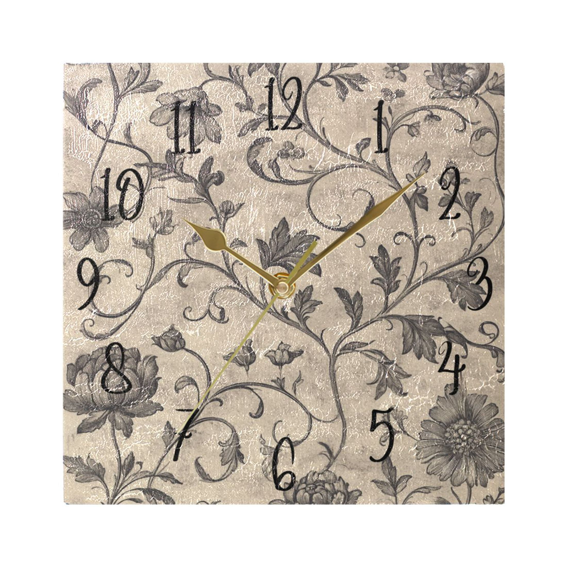 WOBOGO A Medieval-style Pattern Wall Clock 7.78 Inch Battery Operated ...