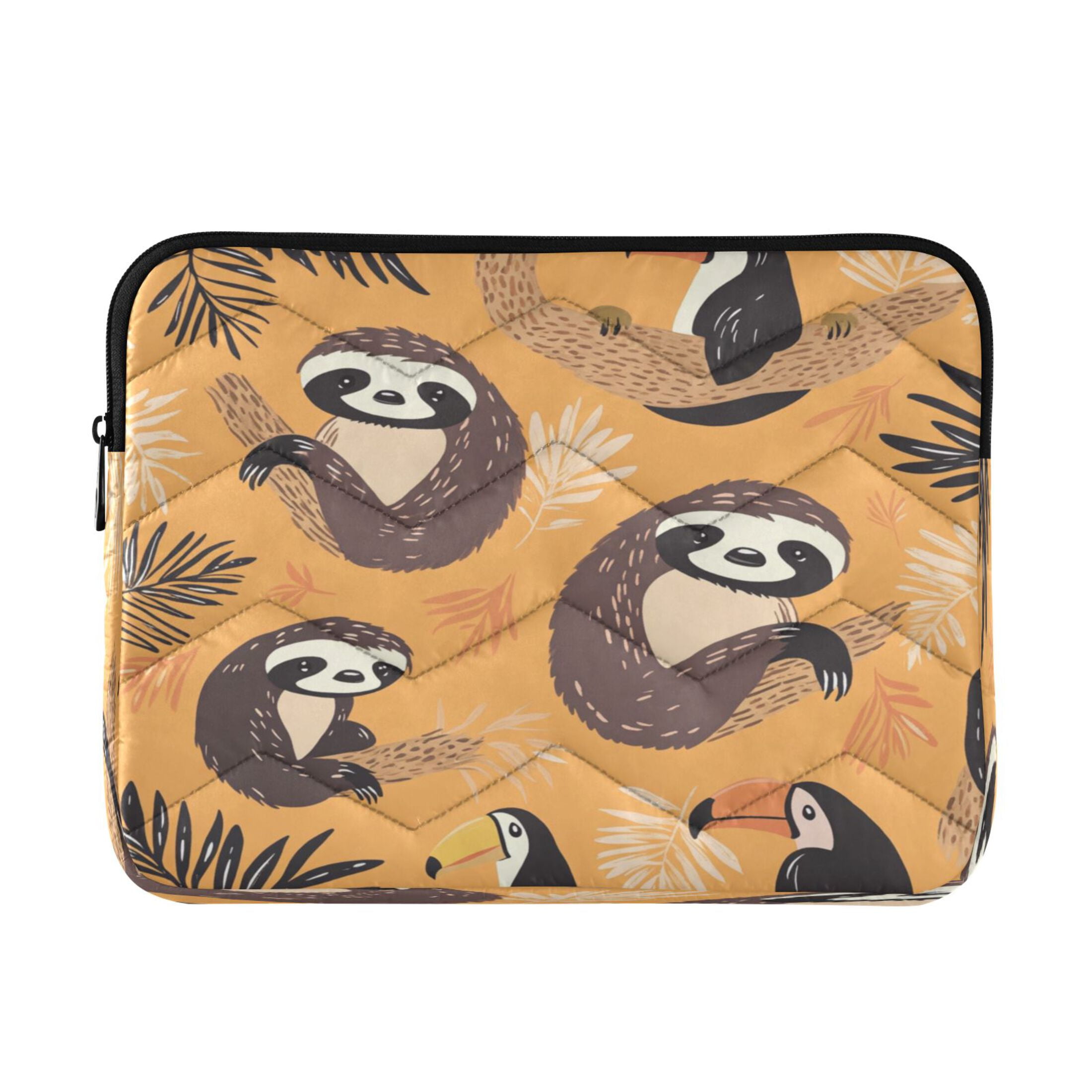 WOBOGO A Pattern with Cute Sloth and Toucan in The Jungle Laptop Sleeve ...