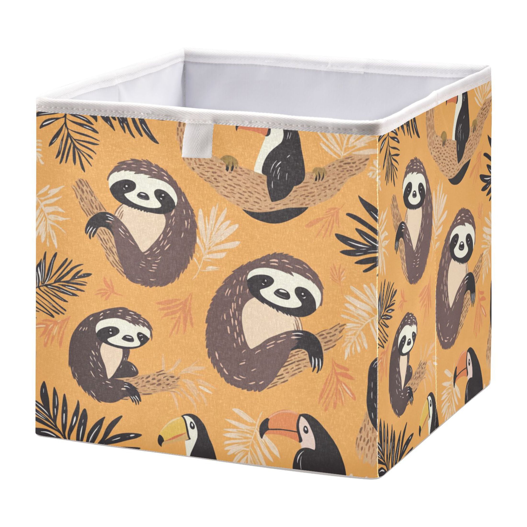 WOBOGO A Pattern with Cute Sloth and Toucan in The Jungle Storage ...