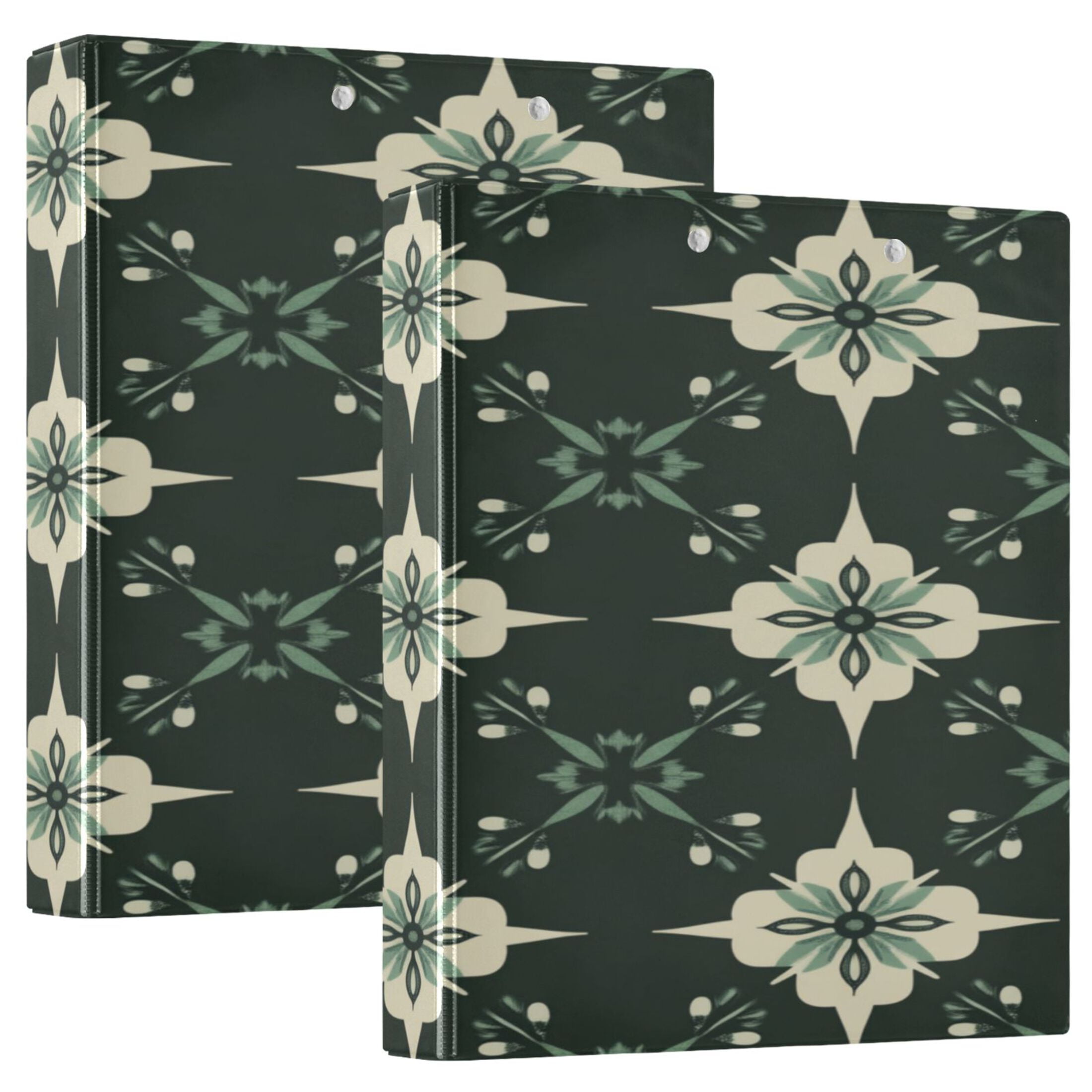 WOBOGO A Pattern Of Dark Green Geometric Shapes File Folders Extra ...