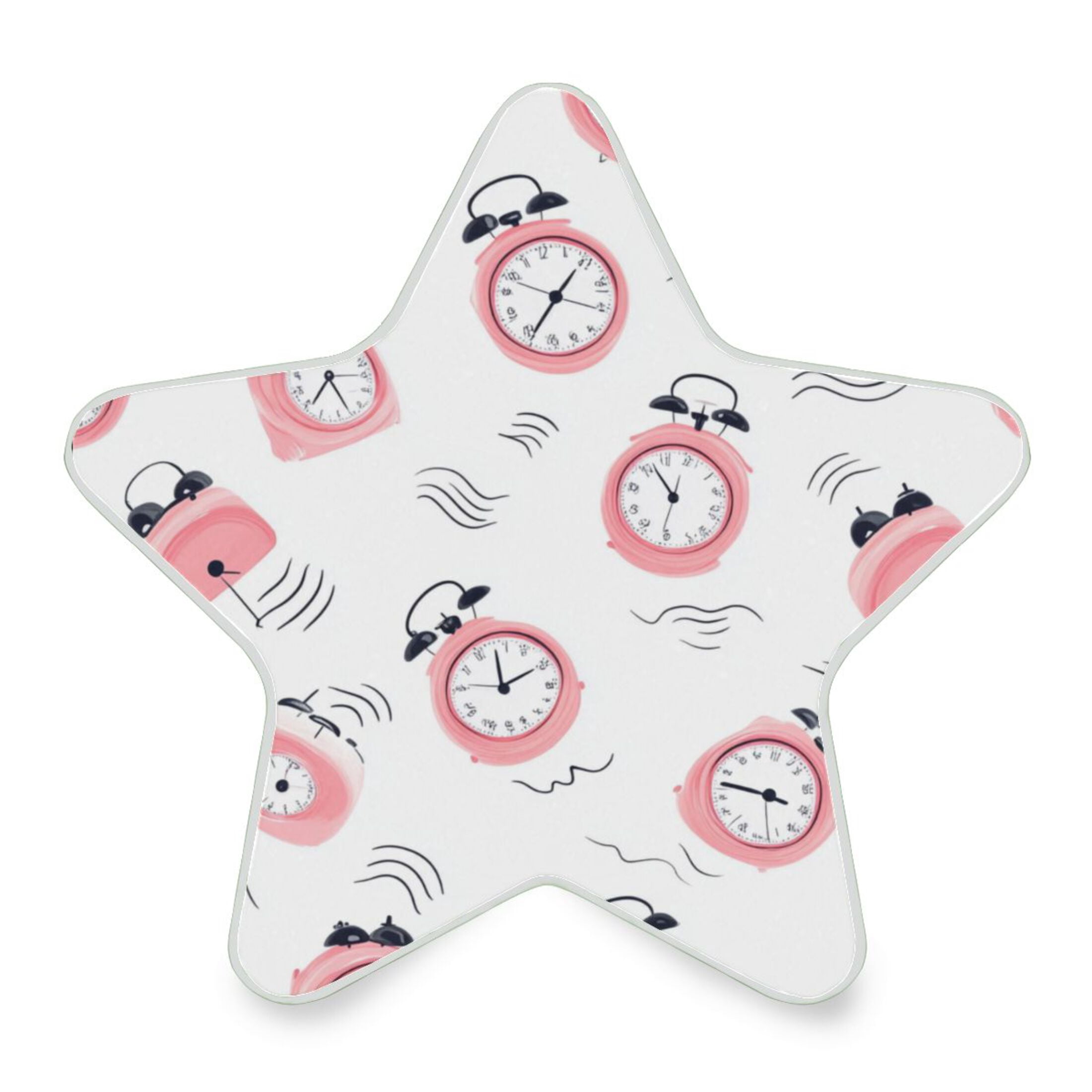 WOBOGO A Pattern Of Pink Alarm Clocks LED Star Night Light 0.2 Watt ...