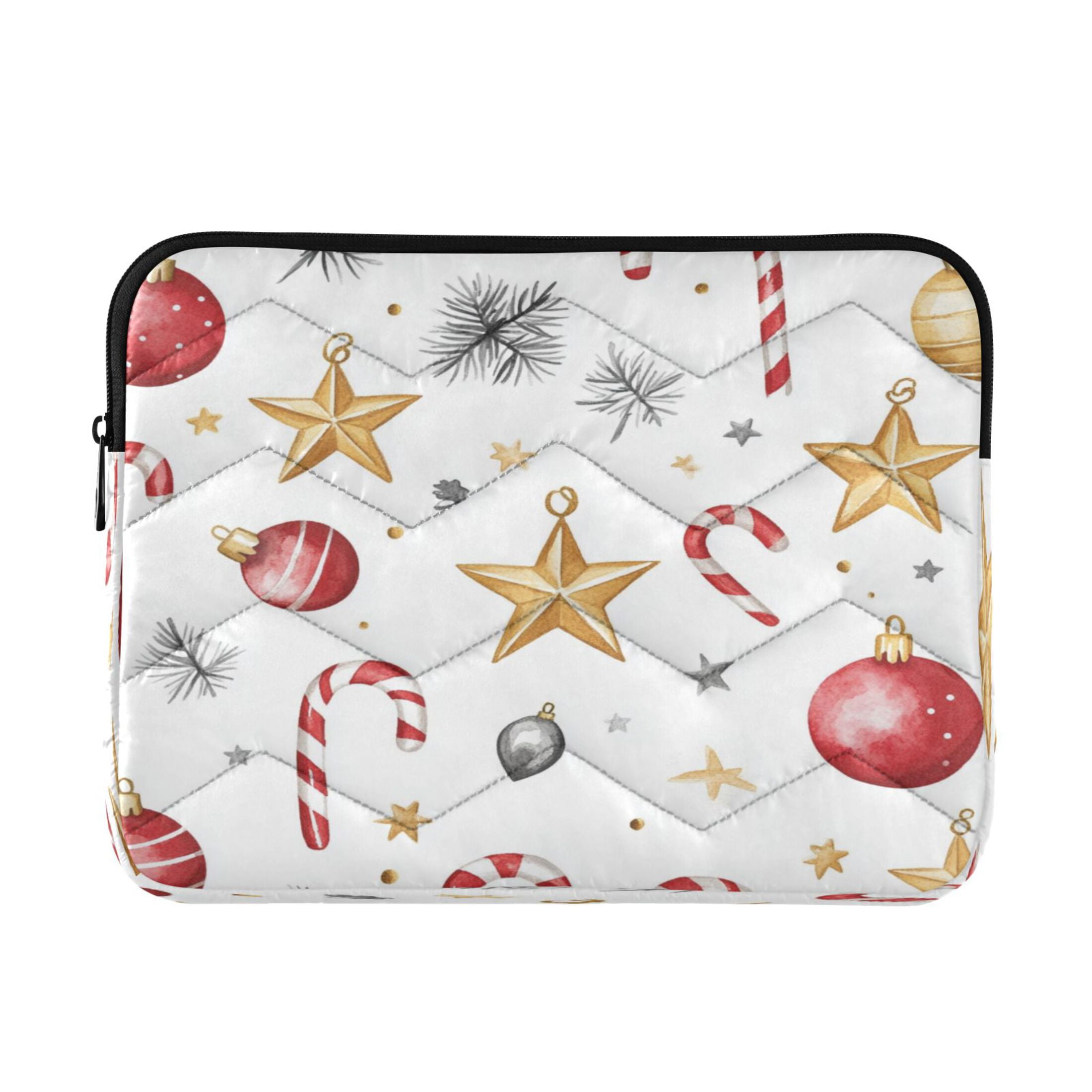 WOBOGO A Pattern with Watercolor Christmas Ornaments Laptop Sleeve 13.4 ...