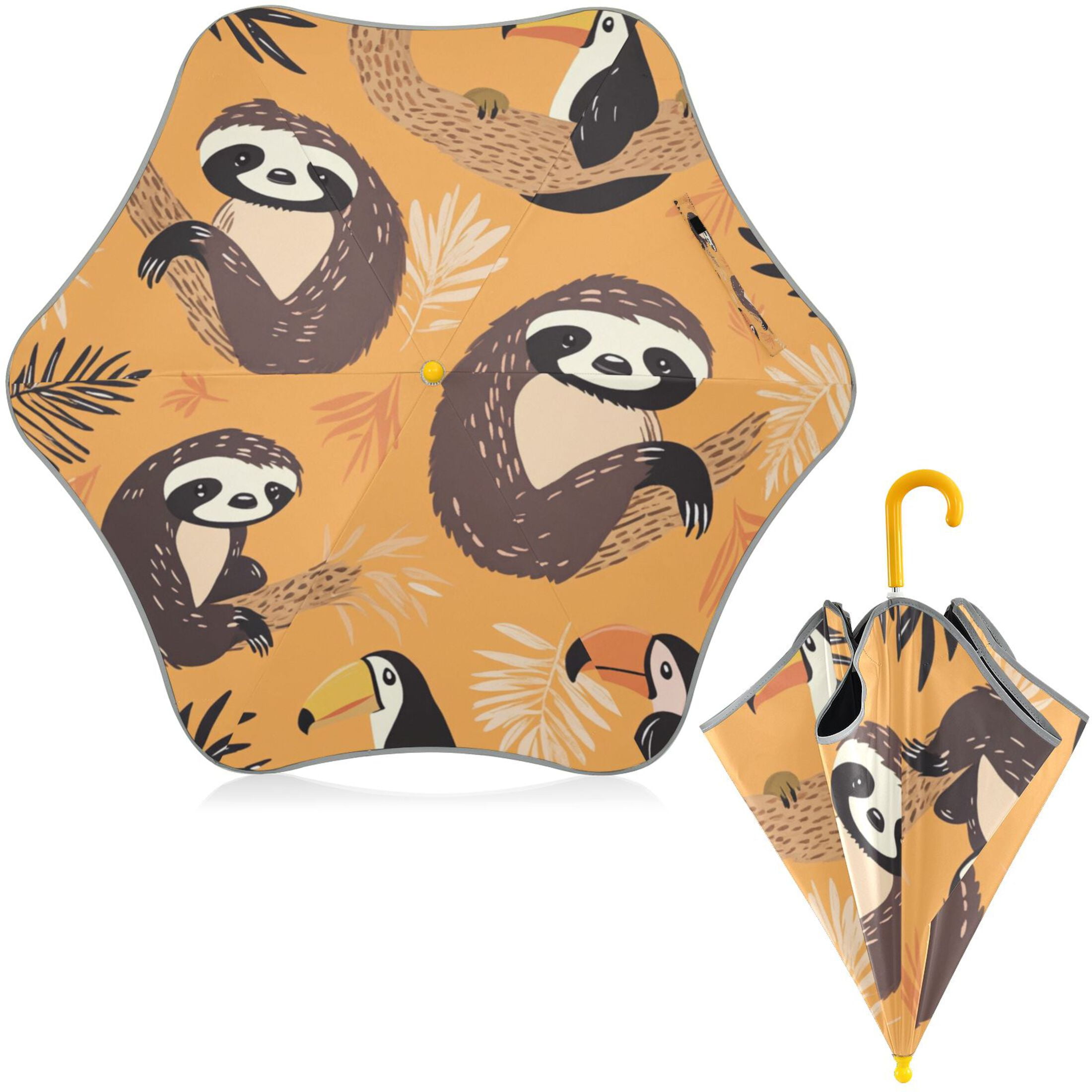 WOBOGO A Pattern with Cute Sloth and Toucan in The Jungle Children's ...