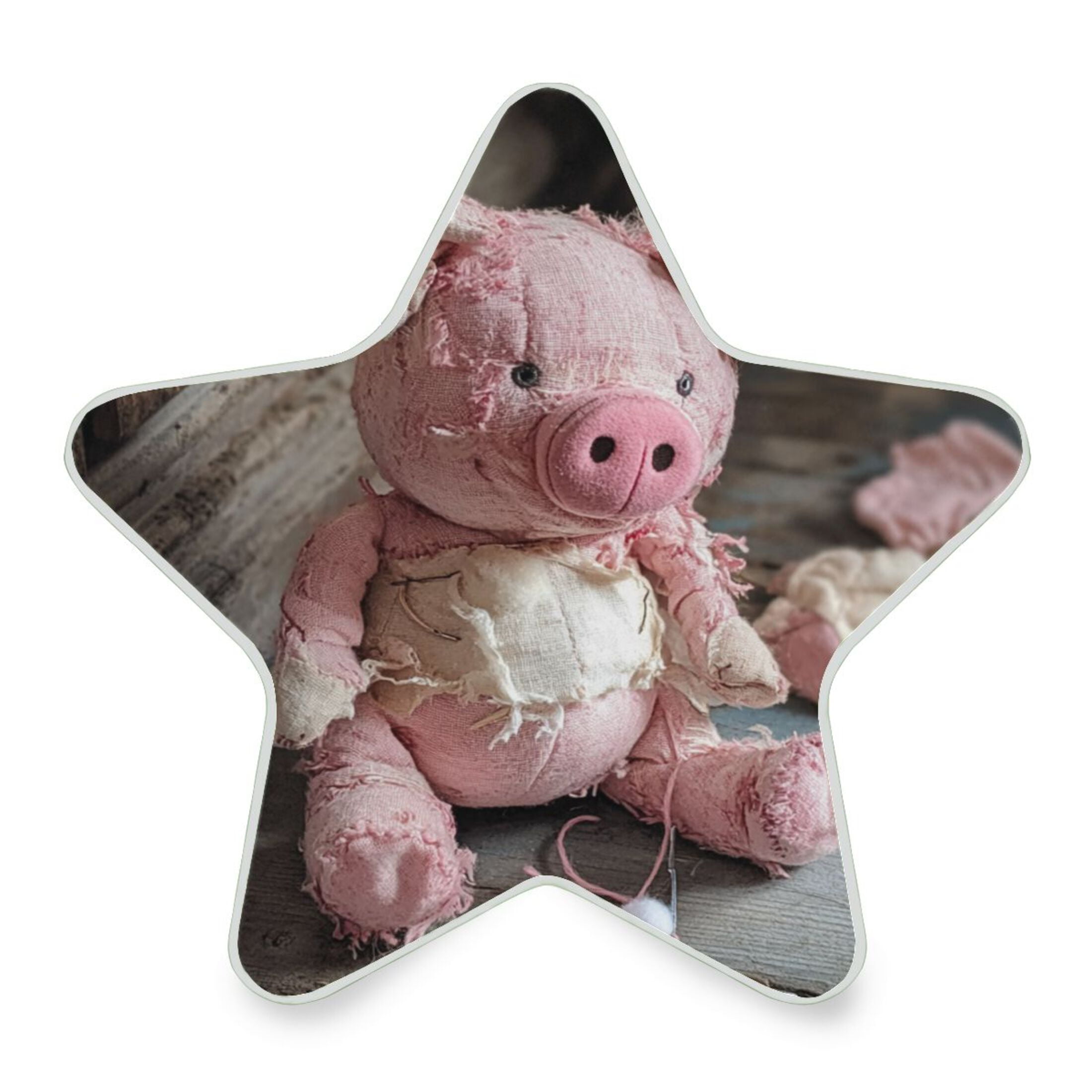 WOBOGO A Pink Piggy Doll LED Star Night Light 0.2 Watt Wall Plug Dusk ...