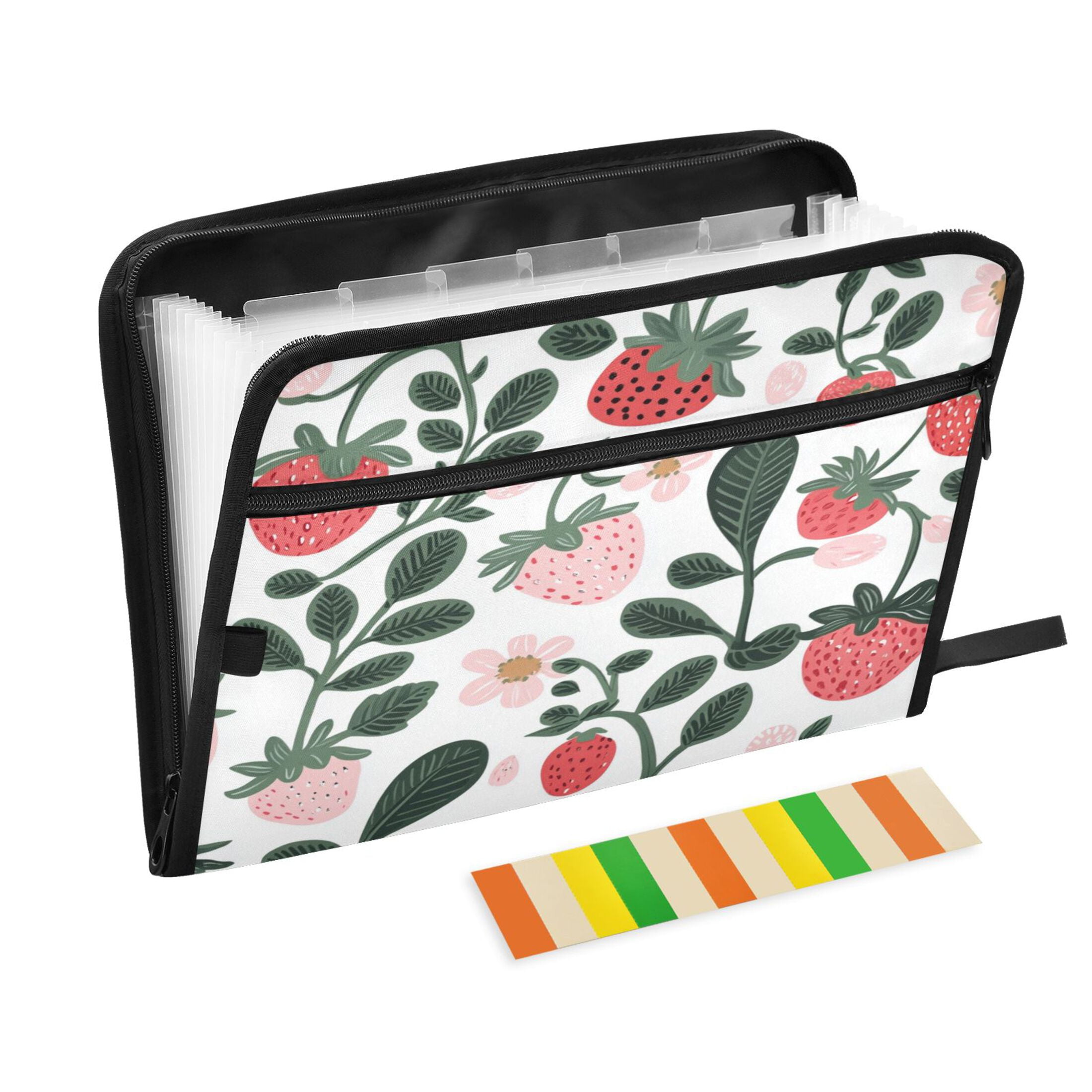 WOBOGO A Seamless Pattern with Cute Strawberries Expanding File Folder ...