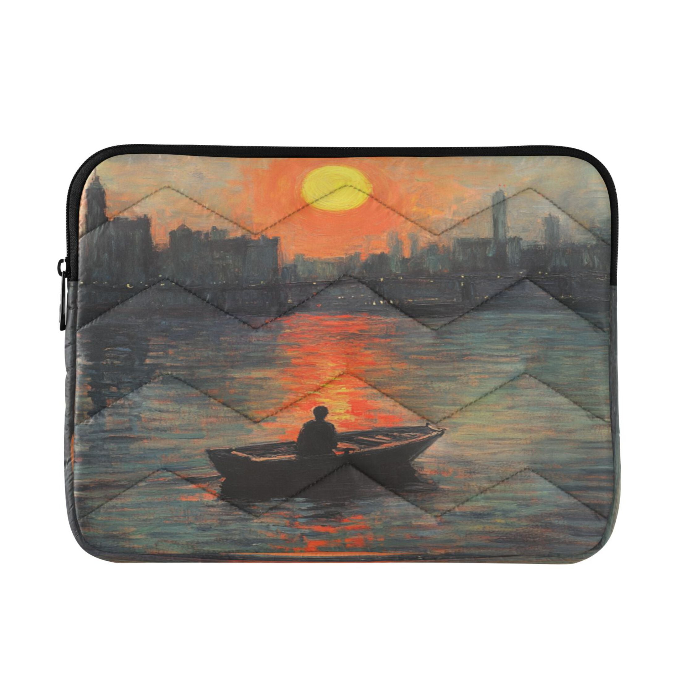 WOBOGO A Small Boat Laptop Sleeve 13.4 inch Lightweight Zipper Design ...