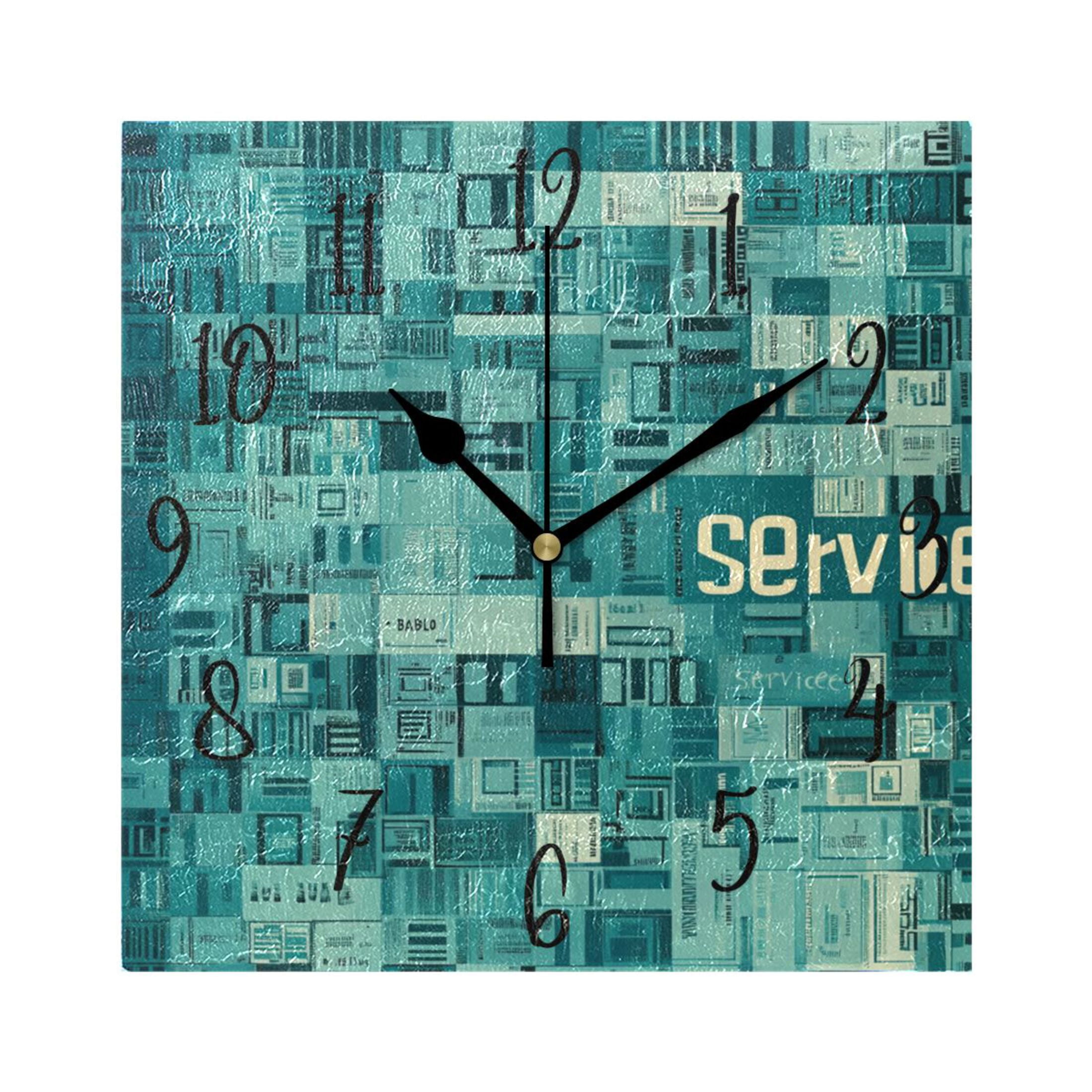 WOBOGO A Wallpaper with The Word Wall Clock 7.78 Inch Battery Operated ...