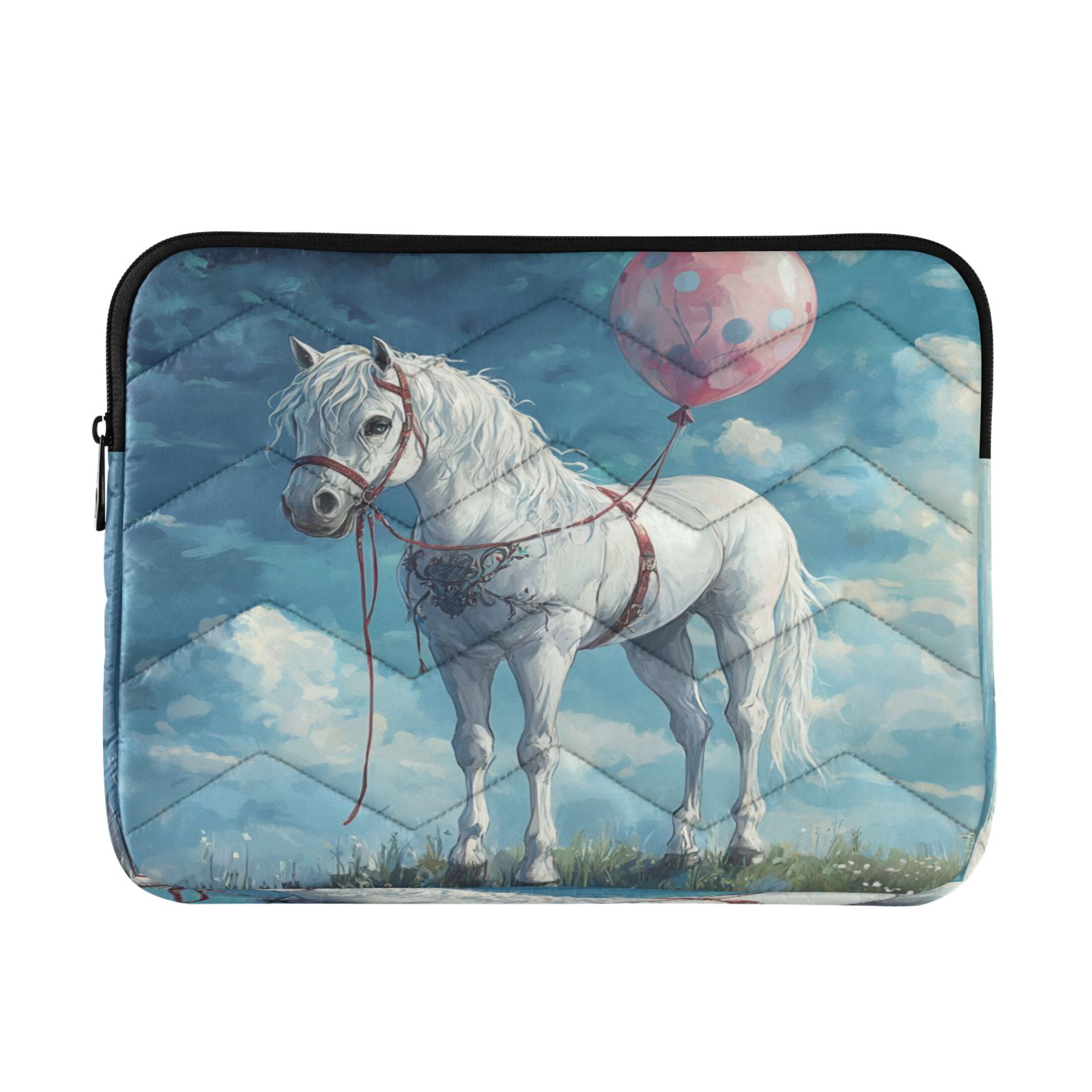 WOBOGO A White Horse Laptop Sleeve 13.4 inch Lightweight Zipper Design ...