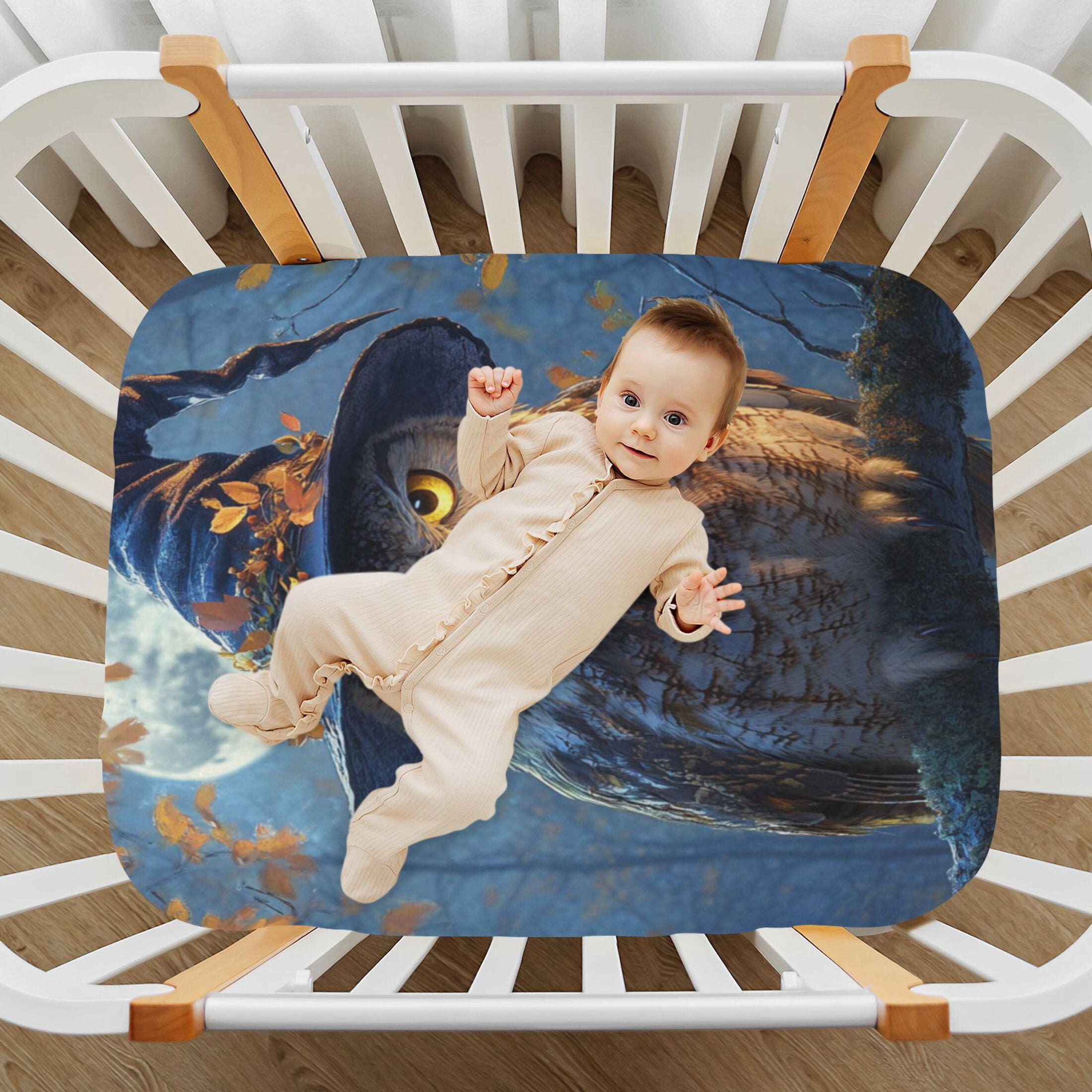 WOBOGO A Wise Old Owl Baby Crib Sheets Super Soft Microfiber Playard ...