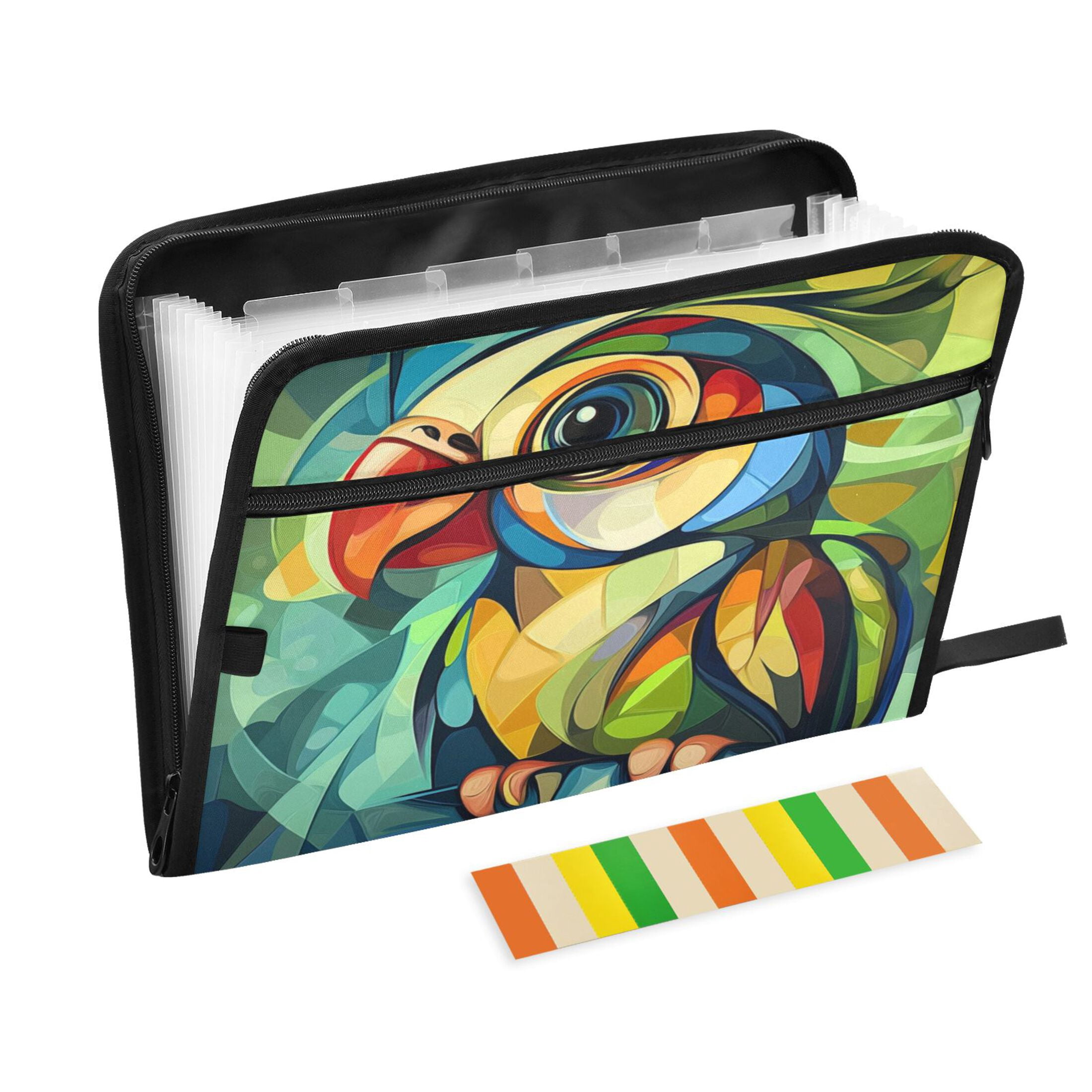 WOBOGO Abstract Mini Parrot Expanding File Folder Letter Size Accordion ...