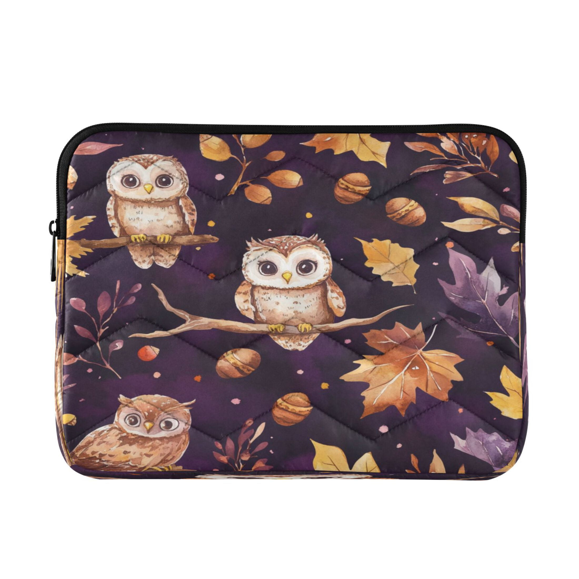 WOBOGO Adorable Baby Owls and Acorns Pattern Laptop Sleeve 13.4 inch ...