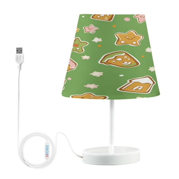 WOBOGO Adorable Star House Grenn Pattern Table Lamps Bedroom 3-Speed ...