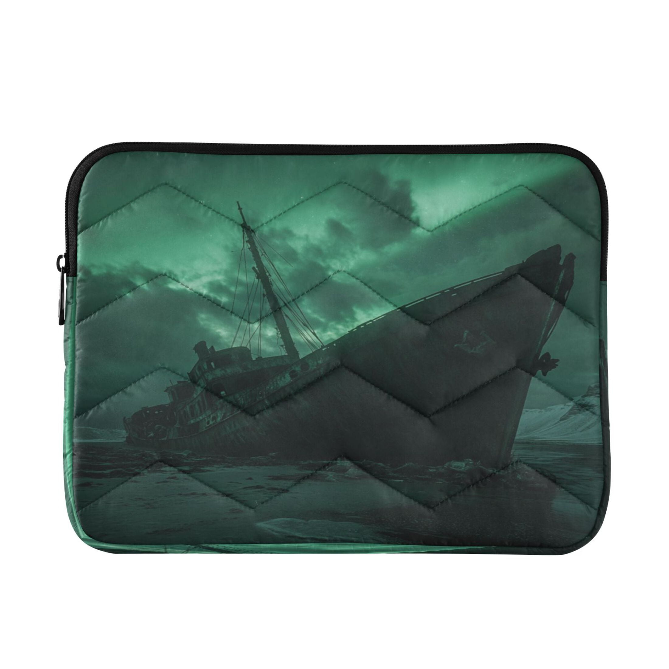 WOBOGO Aground Boat Laptop Sleeve 13.4 inch Lightweight Zipper Design ...