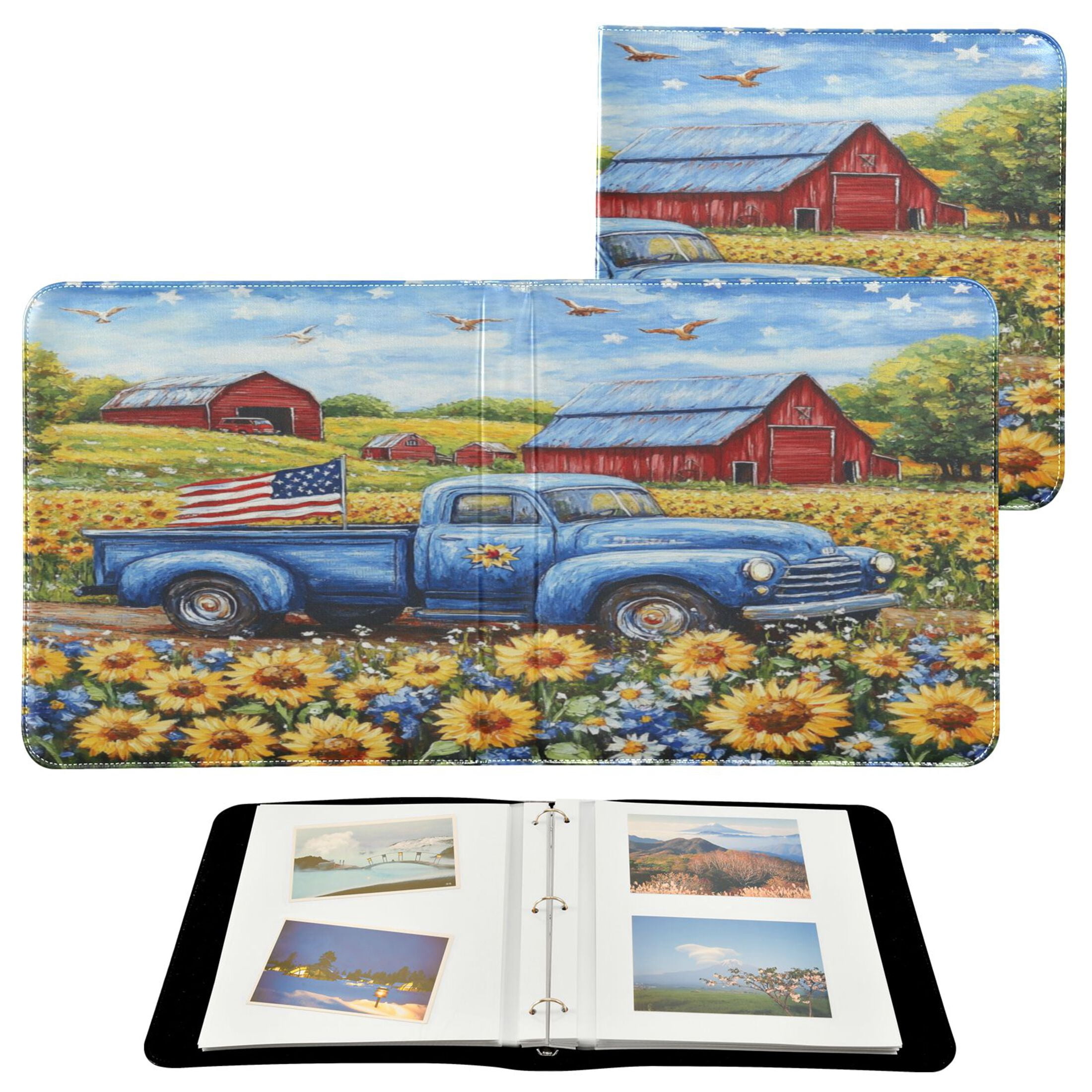 WOBOGO American Flag Truck Photo Albums 20 Pages Large Capacity DIY ...