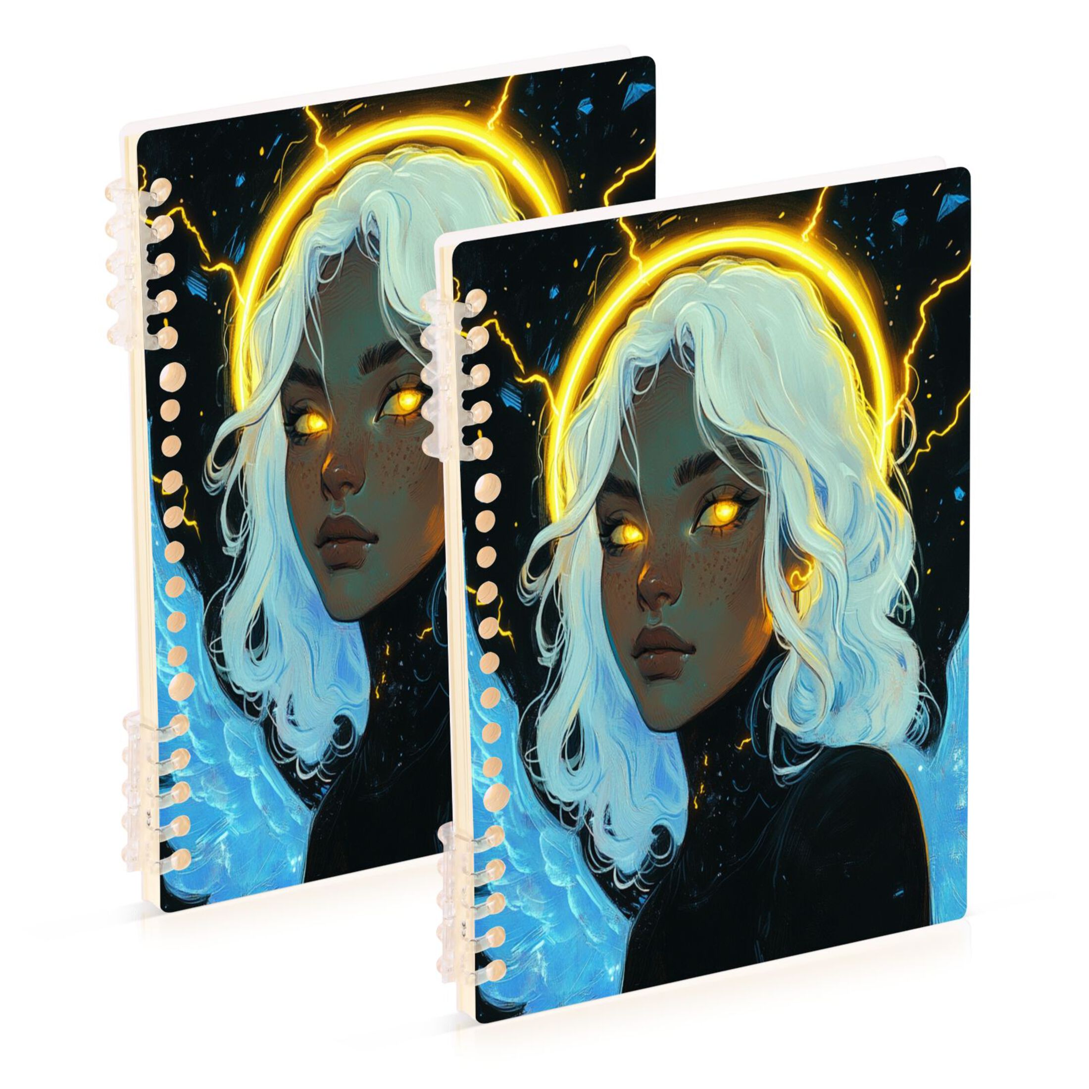 WOBOGO An Angelic Figure with Wings Notebook College Horizontal Grid ...