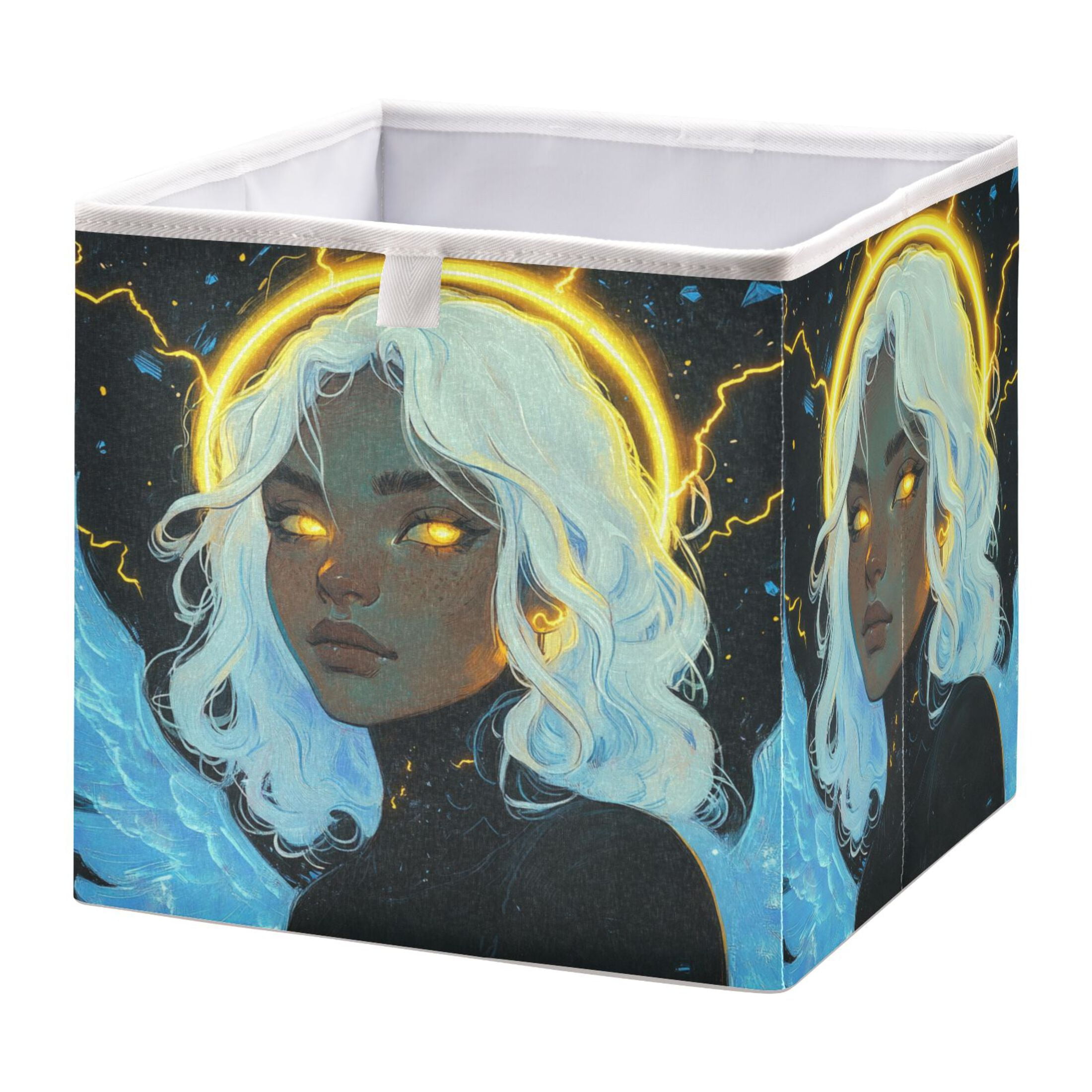 WOBOGO An Angelic Figure with Wings Storage Basket Foldable Easy to ...