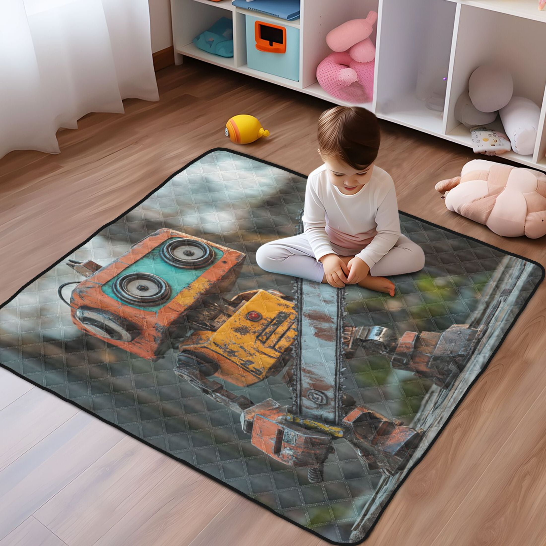 WOBOGO Animated Chainsaw Robot Baby Playmats Extra Large Waterproof ...