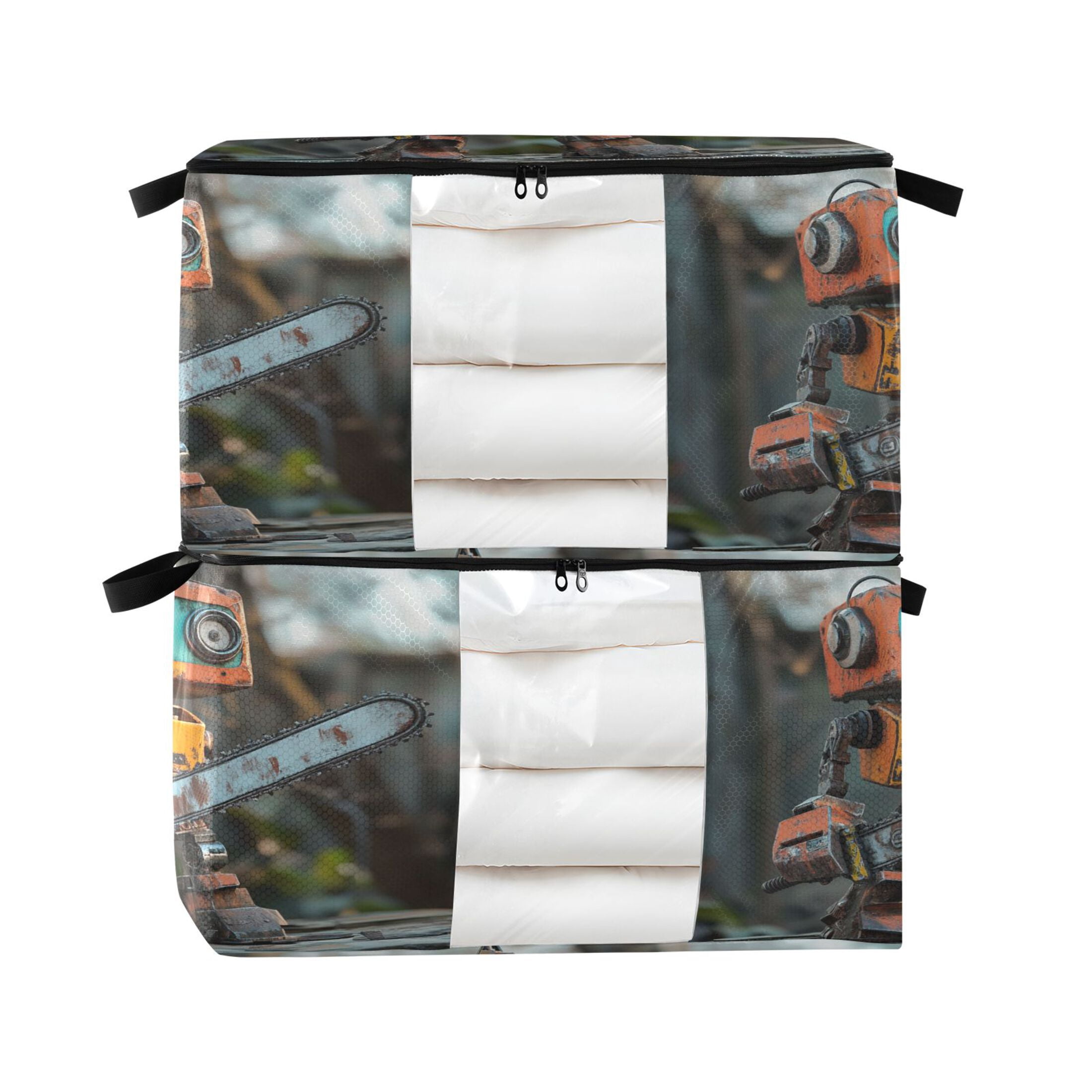 WOBOGO Animated Chainsaw Robot Clothes Storage 2Pack Foldable Thick ...