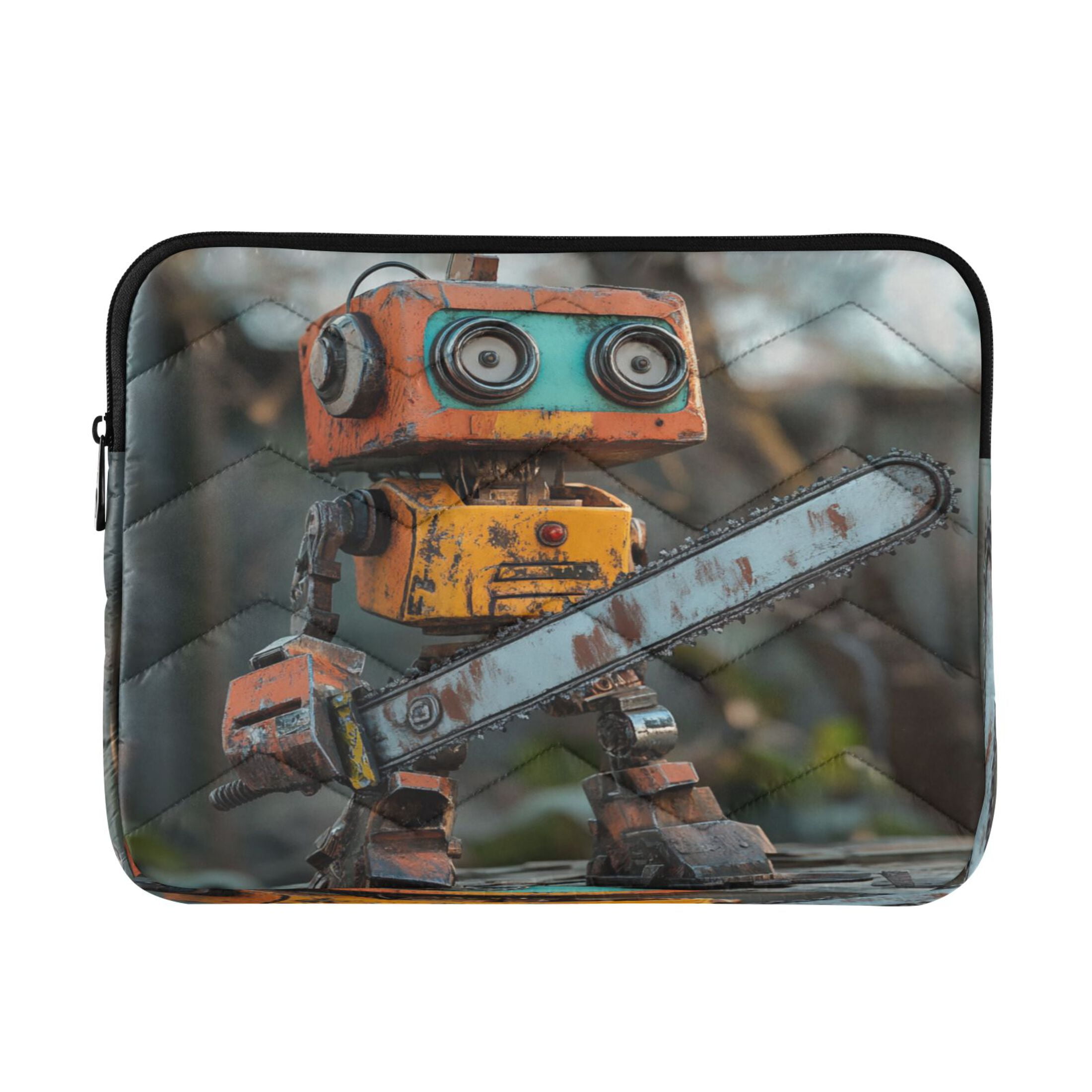 WOBOGO Animated Chainsaw Robot Laptop Sleeve 15.7 inch Lightweight ...