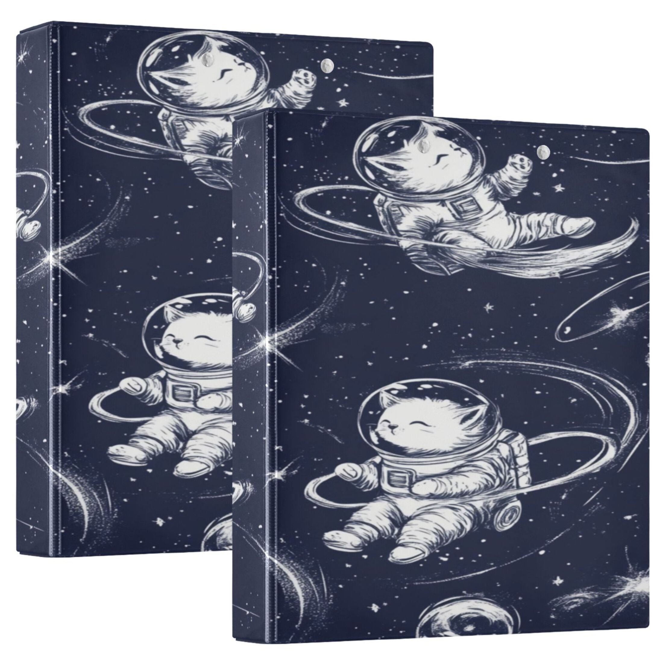 WOBOGO Astronaut Cat Blue Stars File Folders Extra Large Capacity to ...