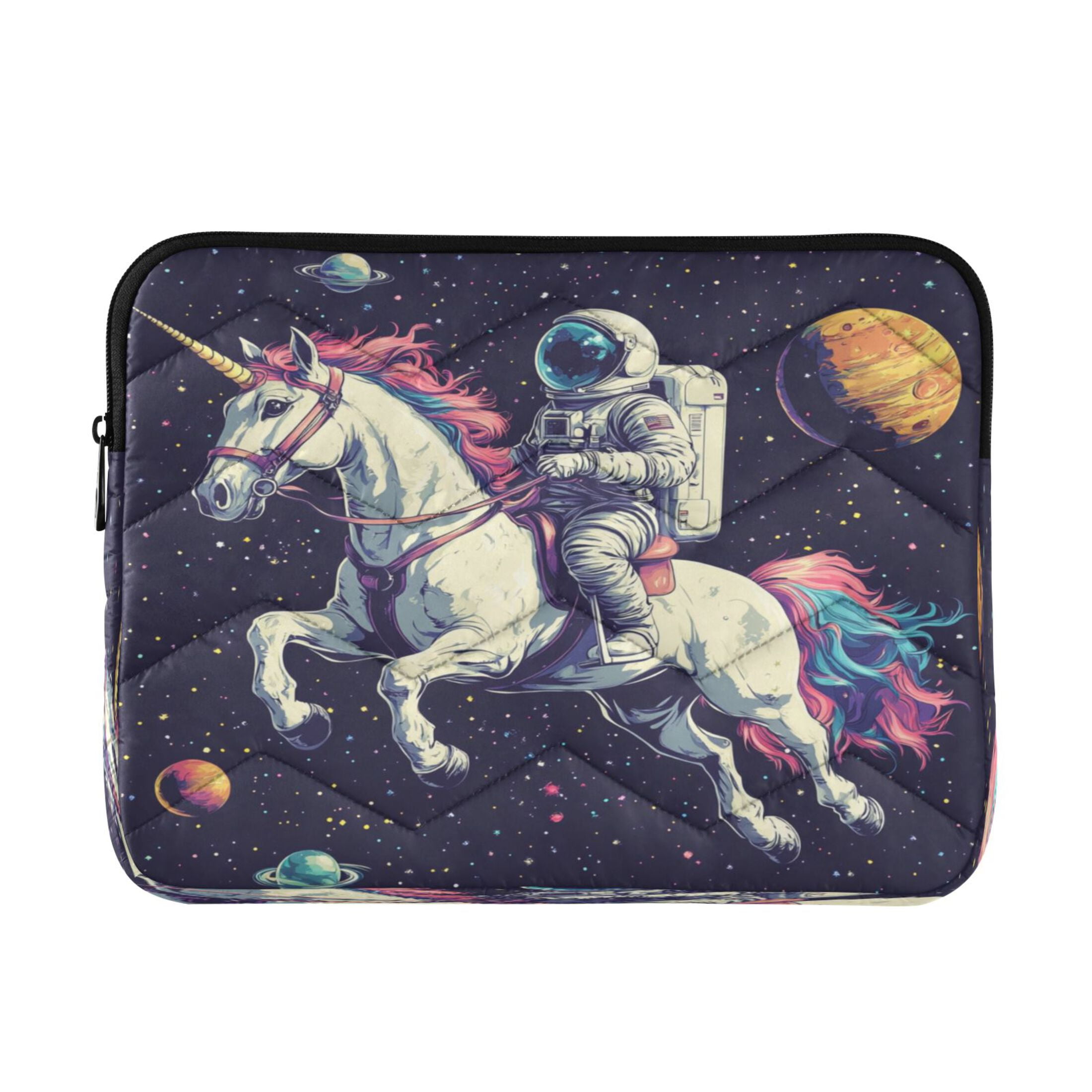 WOBOGO Astronauts Riding Unicorns Pattern Laptop Sleeve 13.4 inch ...