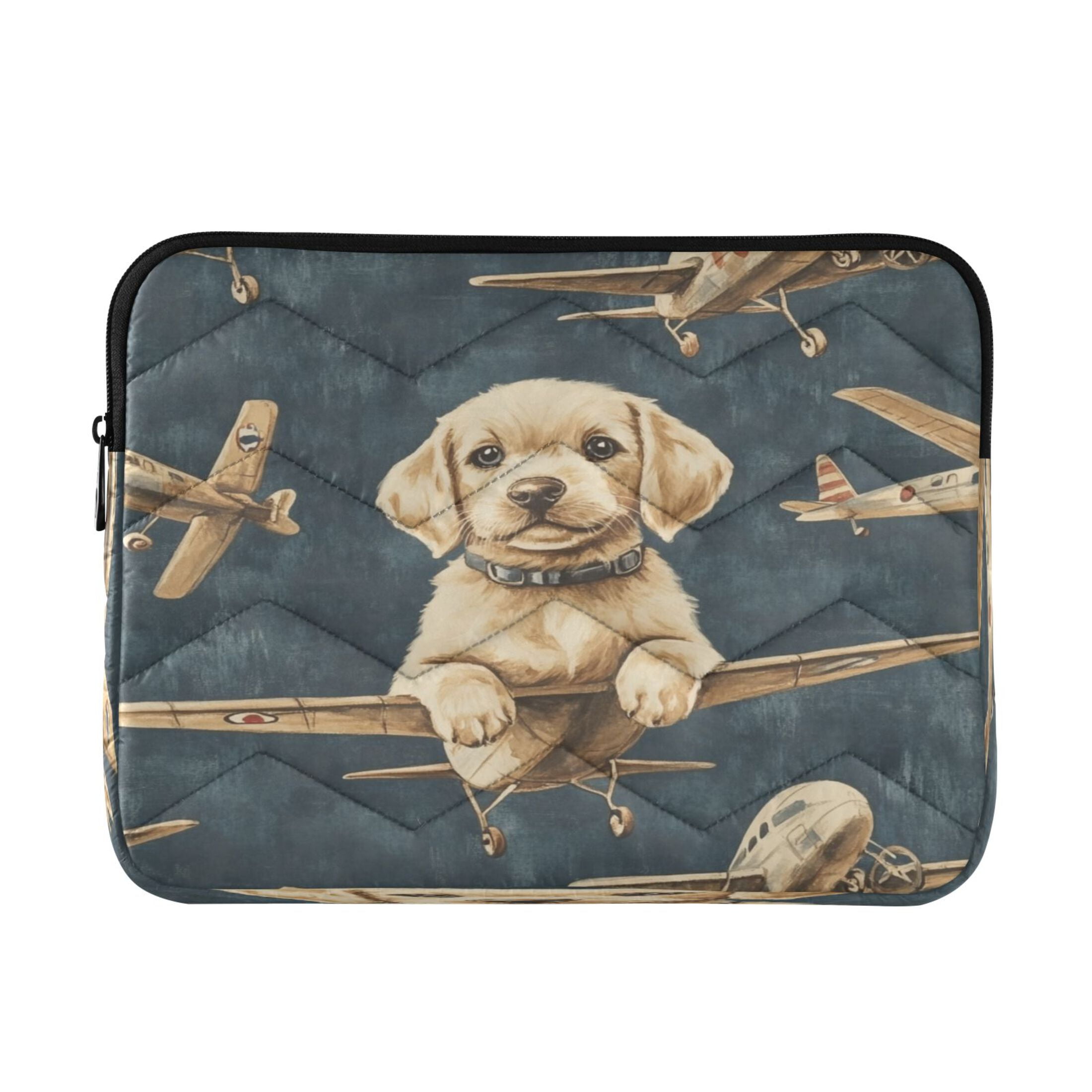 WOBOGO Aviation Puppy Laptop Sleeve 13.4 inch Lightweight Zipper Design ...