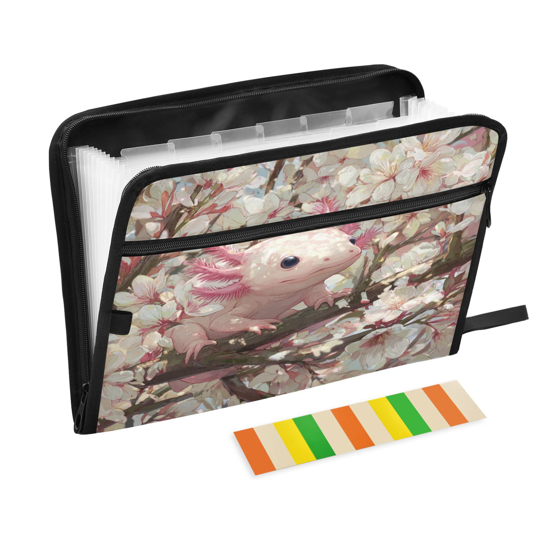 WOBOGO Axolotl Cherry Blossom Expanding File Folder Letter Size ...