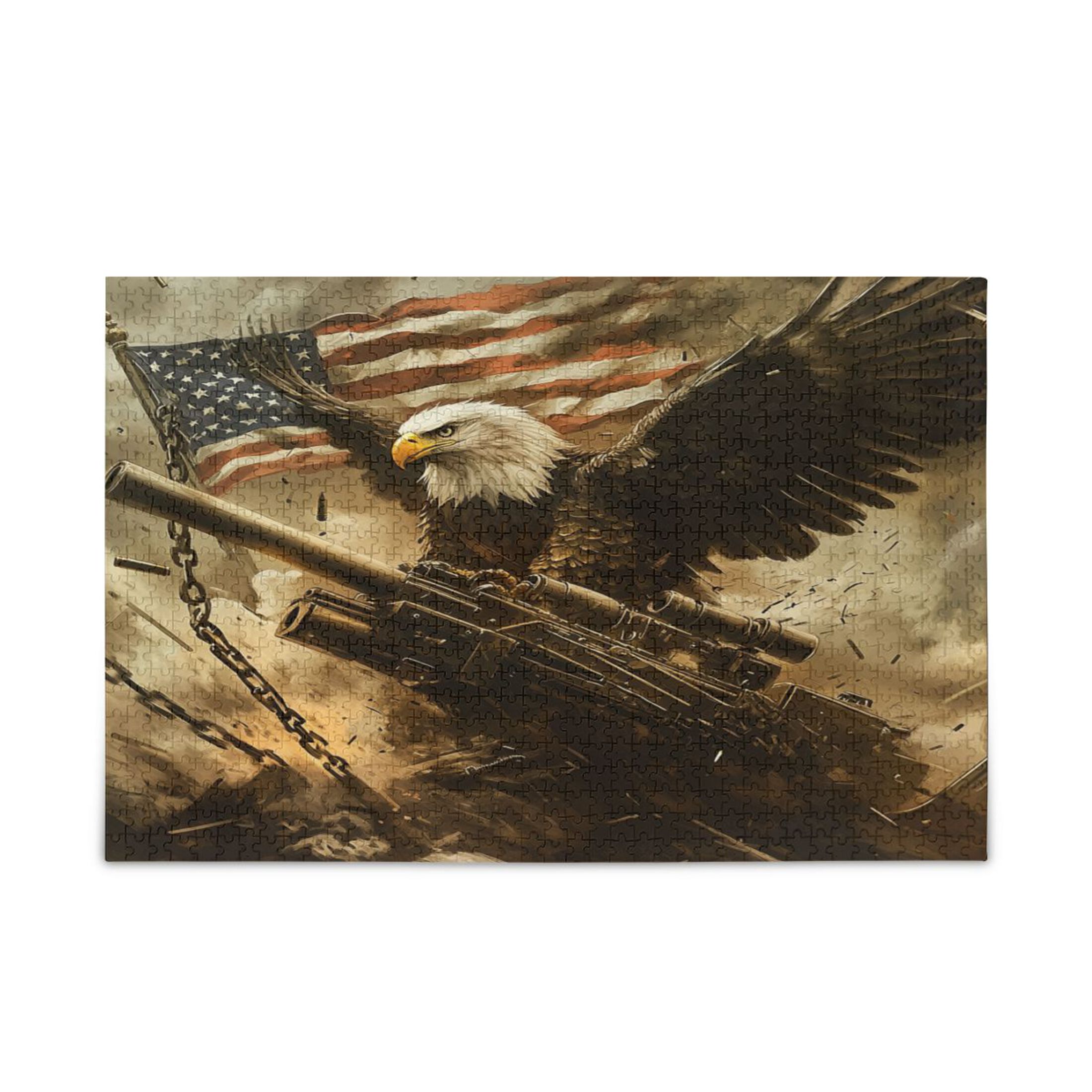 WOBOGO Bald Eagle Cannon Puzzle Challenge 1000 Piece Jigsaw Suitable ...