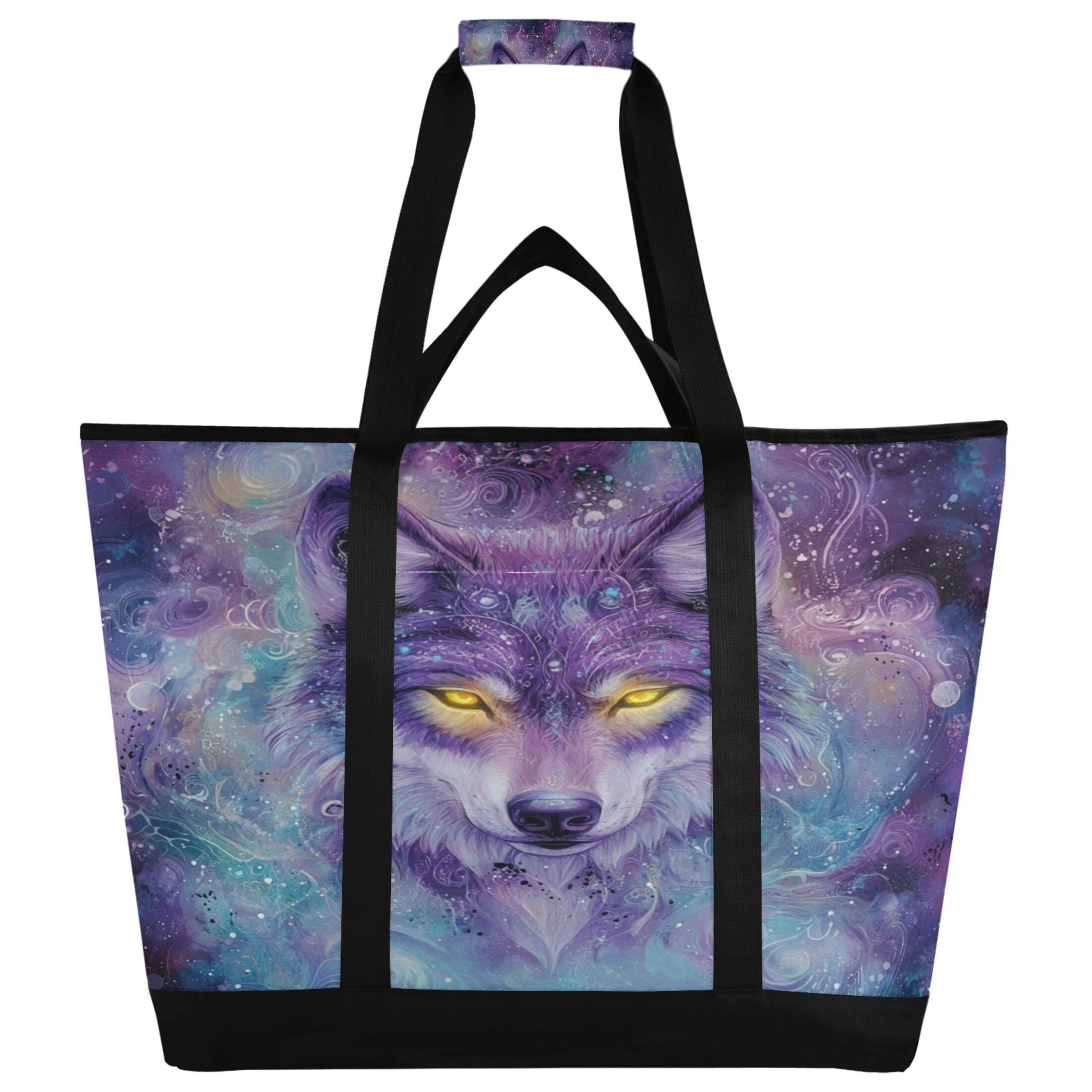 WOBOGO Beautiful Fantasy Wolf Tote Cooler Bag Fold Flat Insulated ...