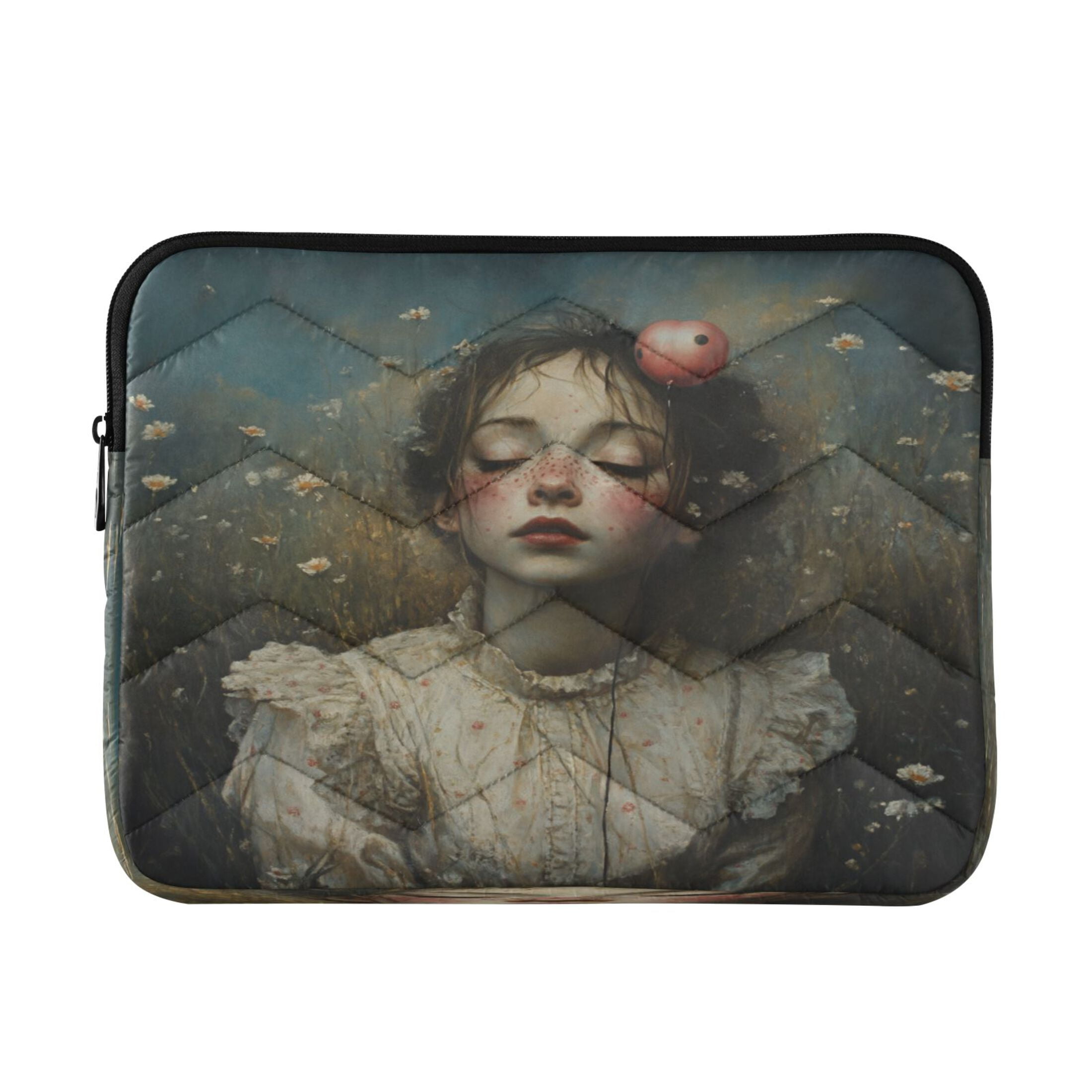 WOBOGO Beautiful Lass Laptop Sleeve 13.4 inch Lightweight Zipper Design ...